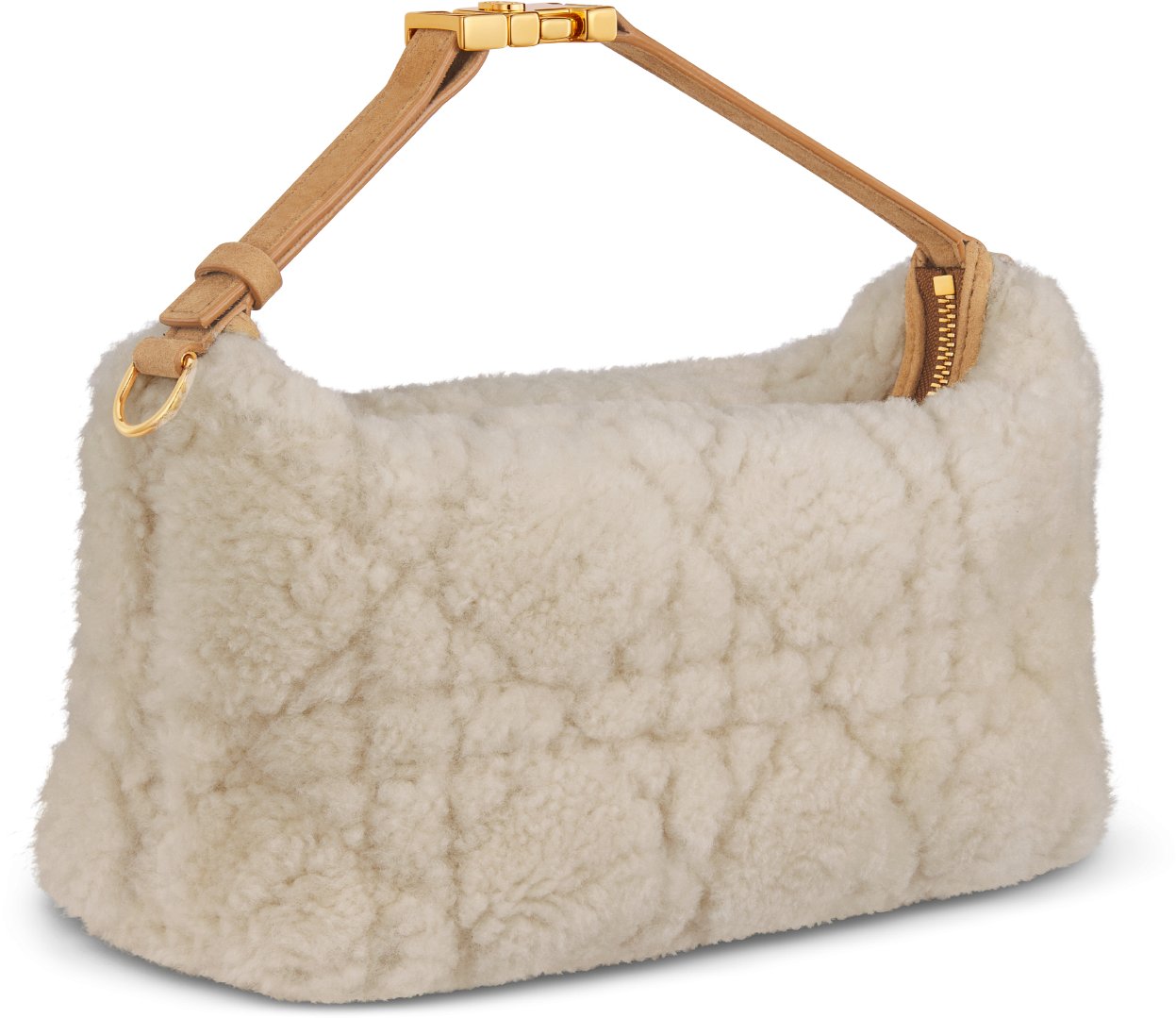 Pochette Nomad DiorTravel Medium Peau lainée d'agneau Cannage écrue | DIOR