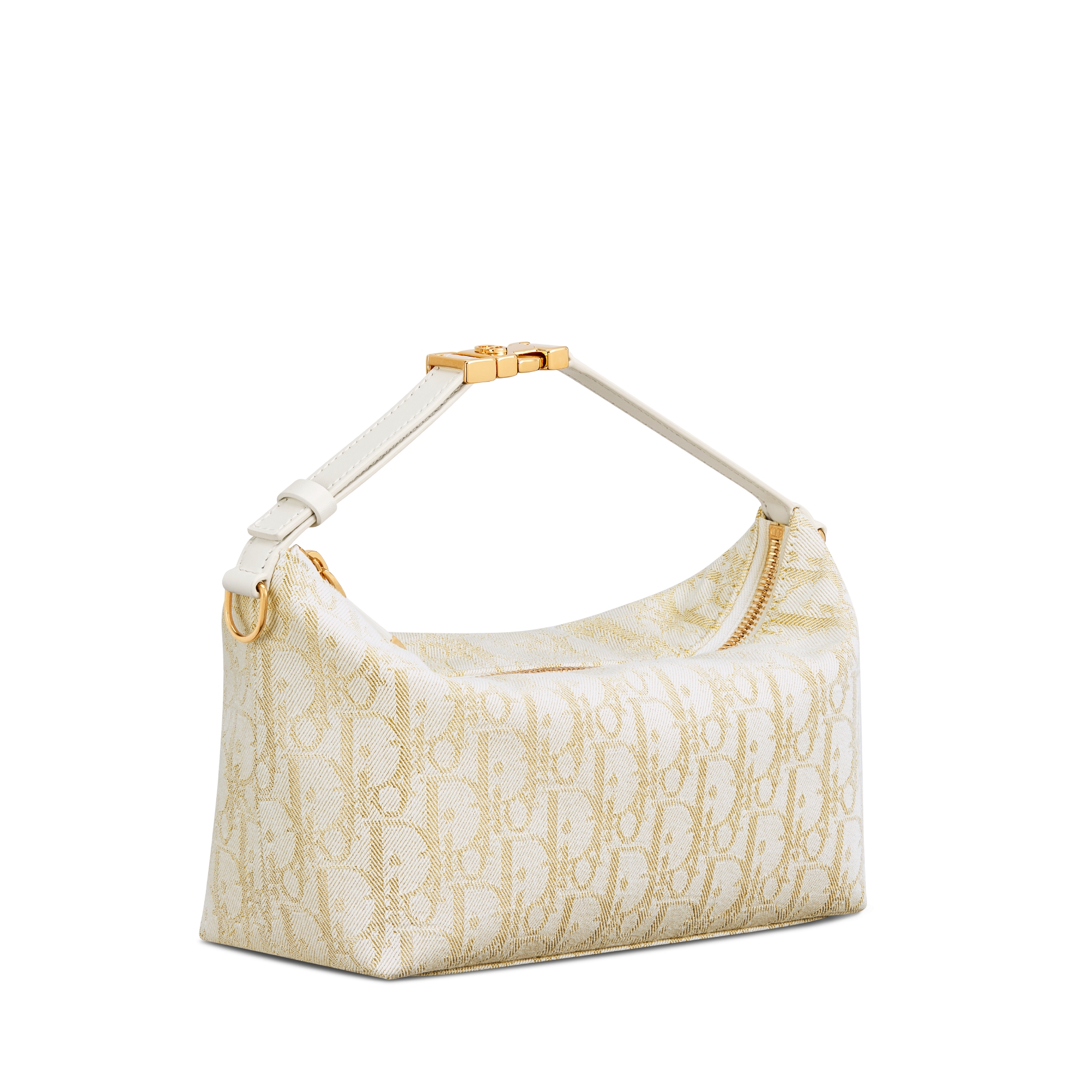 Bolso de mano mediano DiorTravel Nomad Dior Oblique en jacquard dorado ...