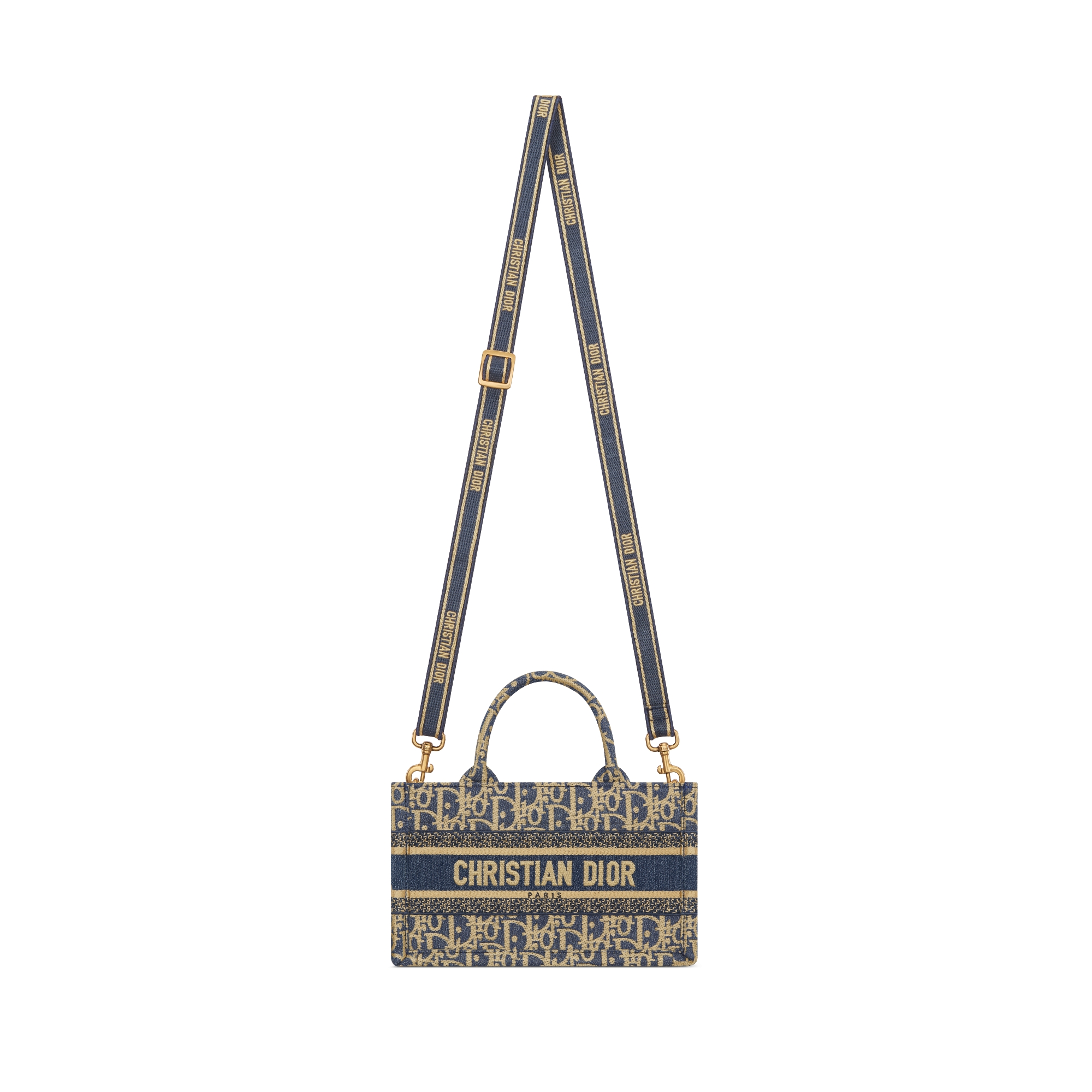 Mini Dior Book Tote Blue Dior Oblique Chambray with Raffia Effect (21.5 ...