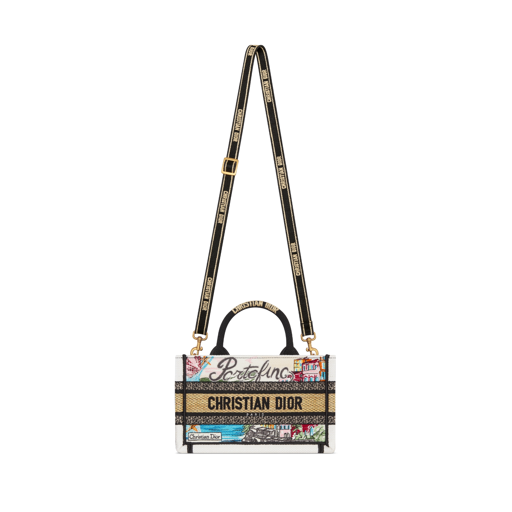 Dior Souvenir Mini Dior Book Tote Natural Raffia and Multicolor ...