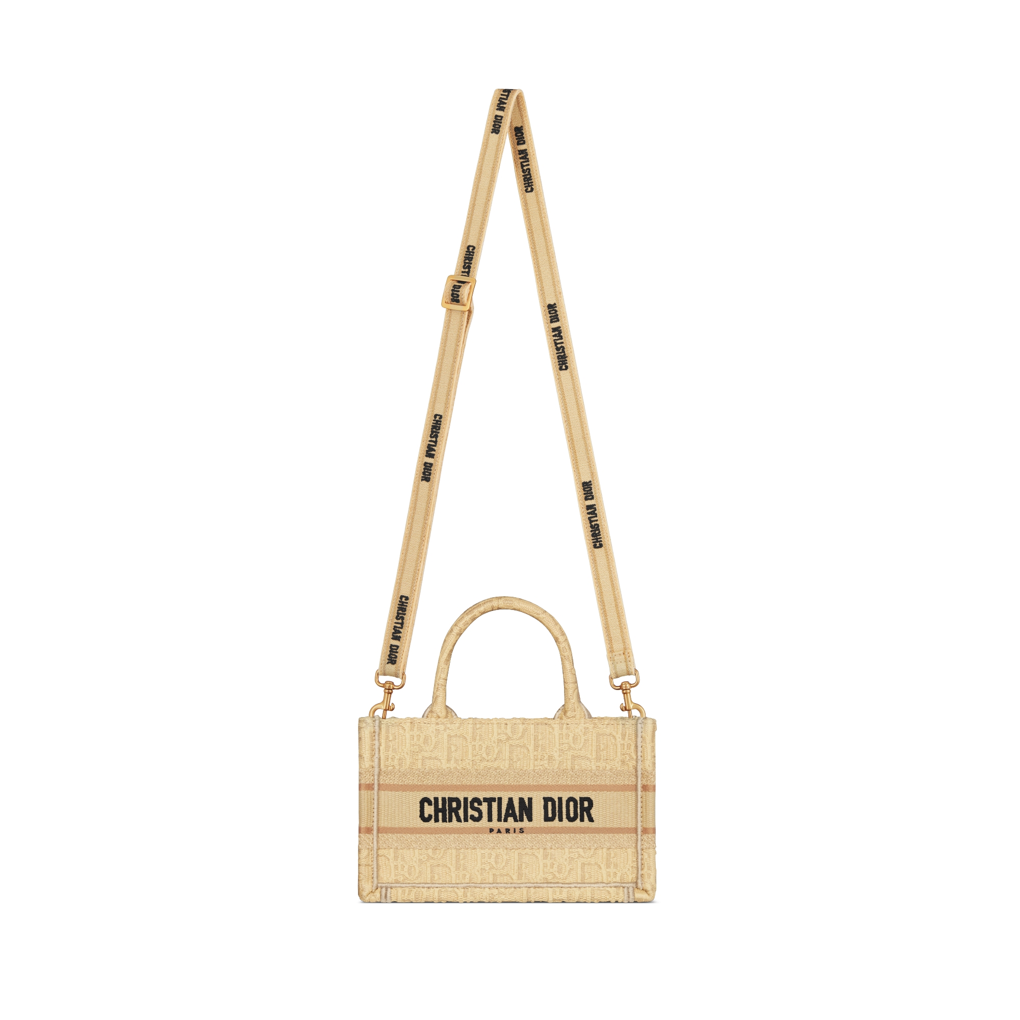 Mini Dior Book Tote Beige Dior Oblique Raffia (21.5 x 13 x 7.5 cm) | DIOR