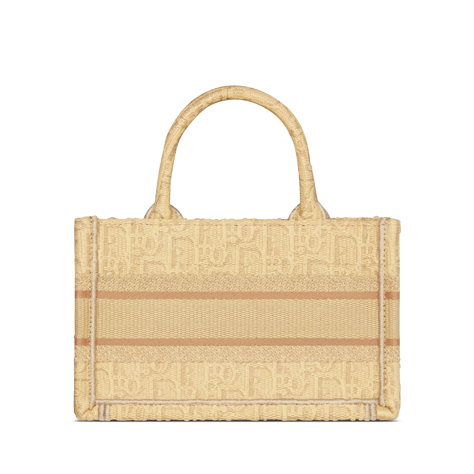 Mini Dior Book Tote Beige Dior Oblique Raffia (21.5 x 13 x 7.5 cm) | DIOR