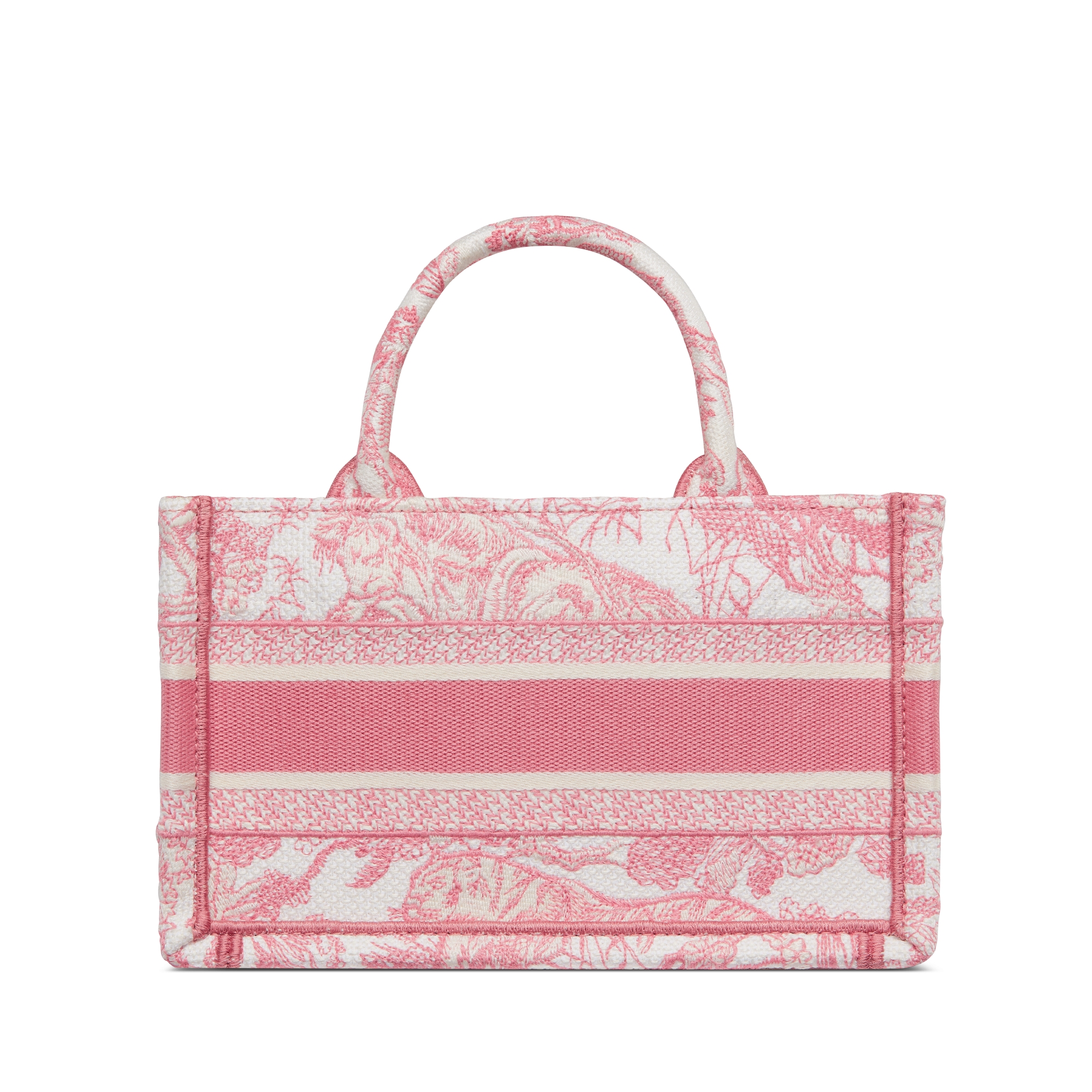 Dioriviera Mini Dior Book Tote White and Yarrow Pink Toile de Jouy ...
