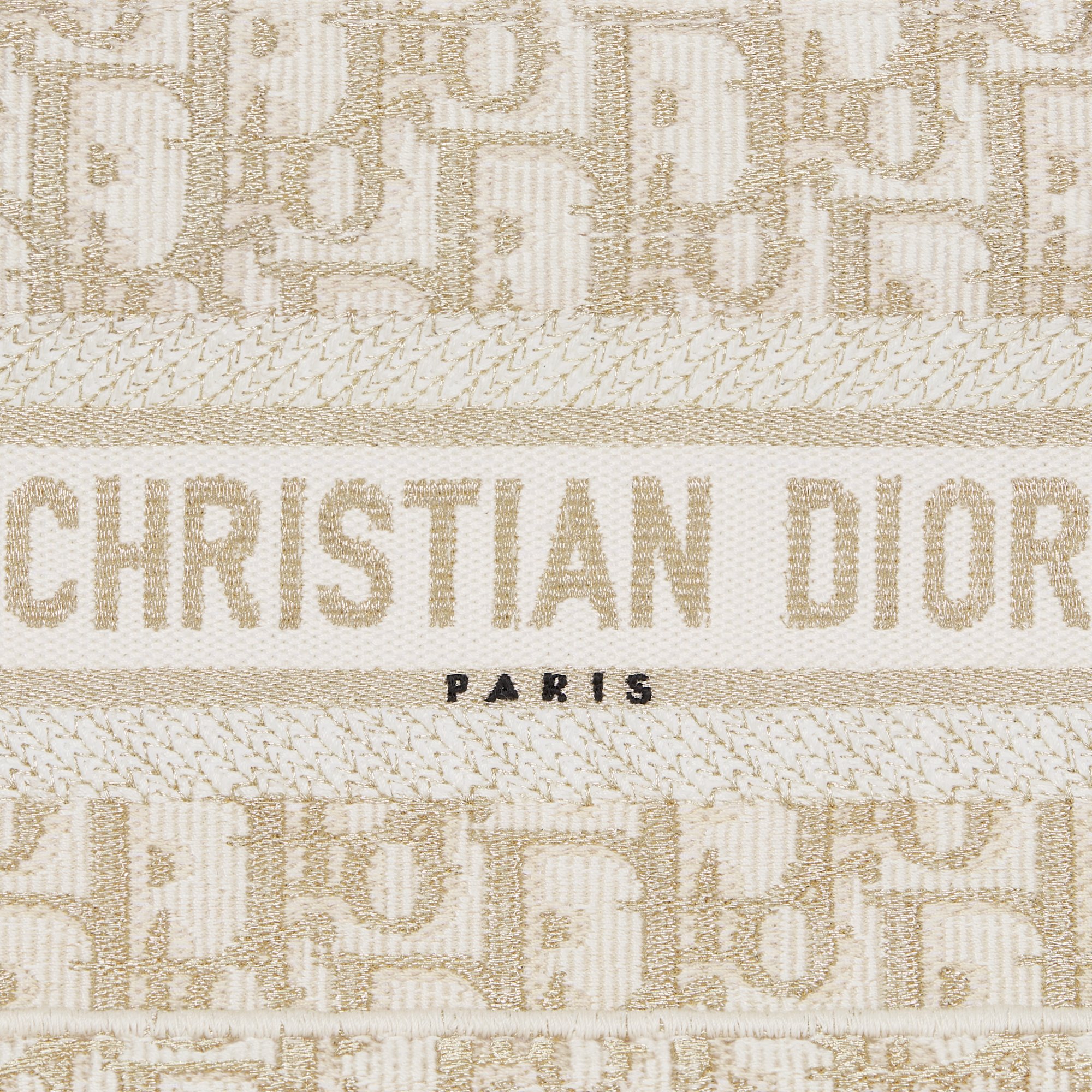 Mini Dior Book Tote White and Gold-Tone Dior Oblique Embroidery (21.5 x ...