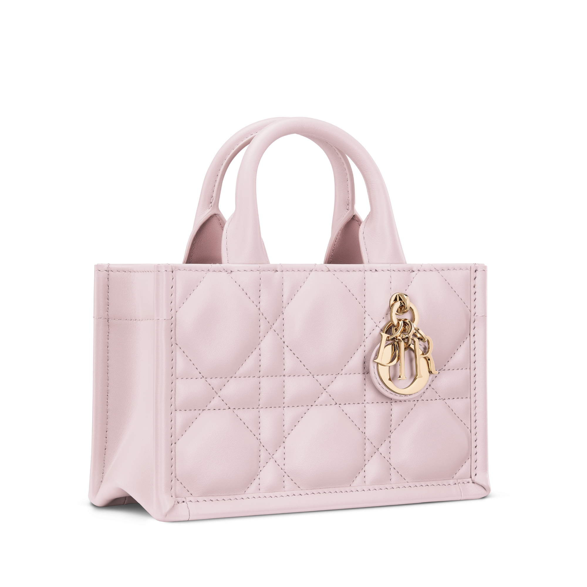 Mini Dior Book Tote Blush Pink Macrocannage Calfskin (21.5 x 13 x 7.5 ...