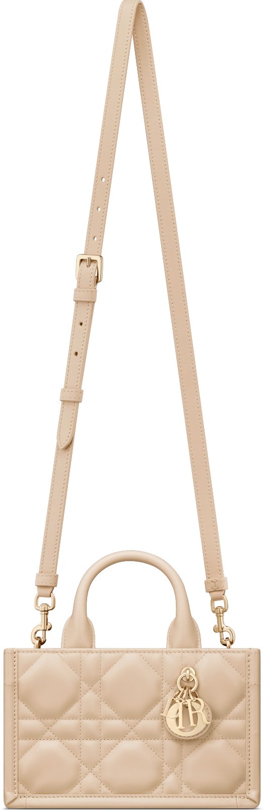 Mini Dior Book Tote Powder Beige Macrocannage Calfskin (21.5 x 13 x 7.5 ...