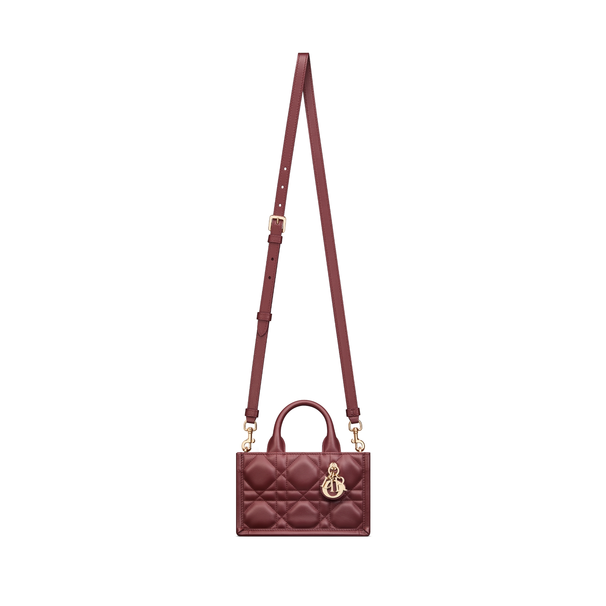 Mini Dior Book Tote Dahlia Red Macrocannage Calfskin (21.5 x 13 x 7.5 ...