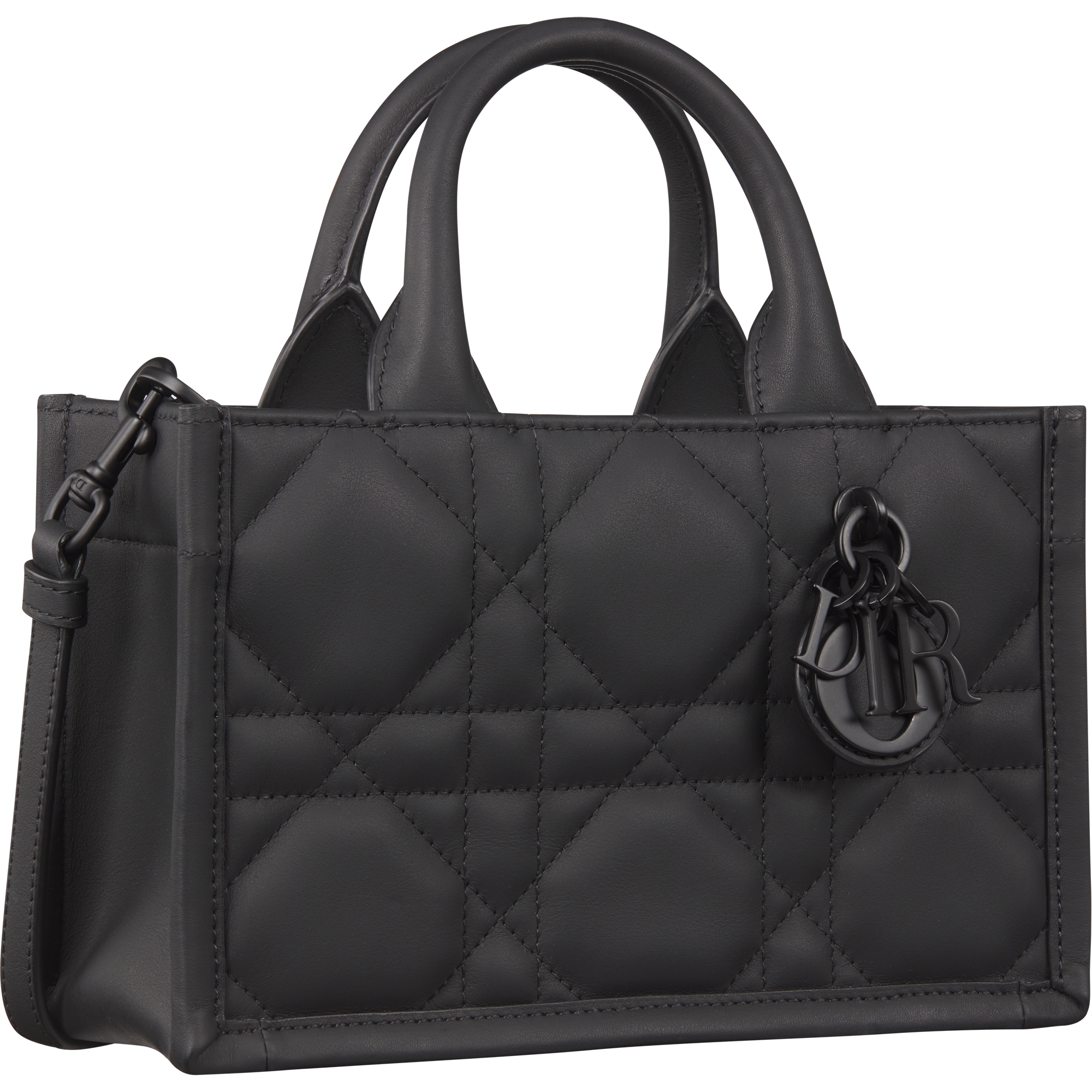 Mini Dior Book Tote Black Macrocannage Matte Calfskin (21.5 x 13 x 7.5 ...