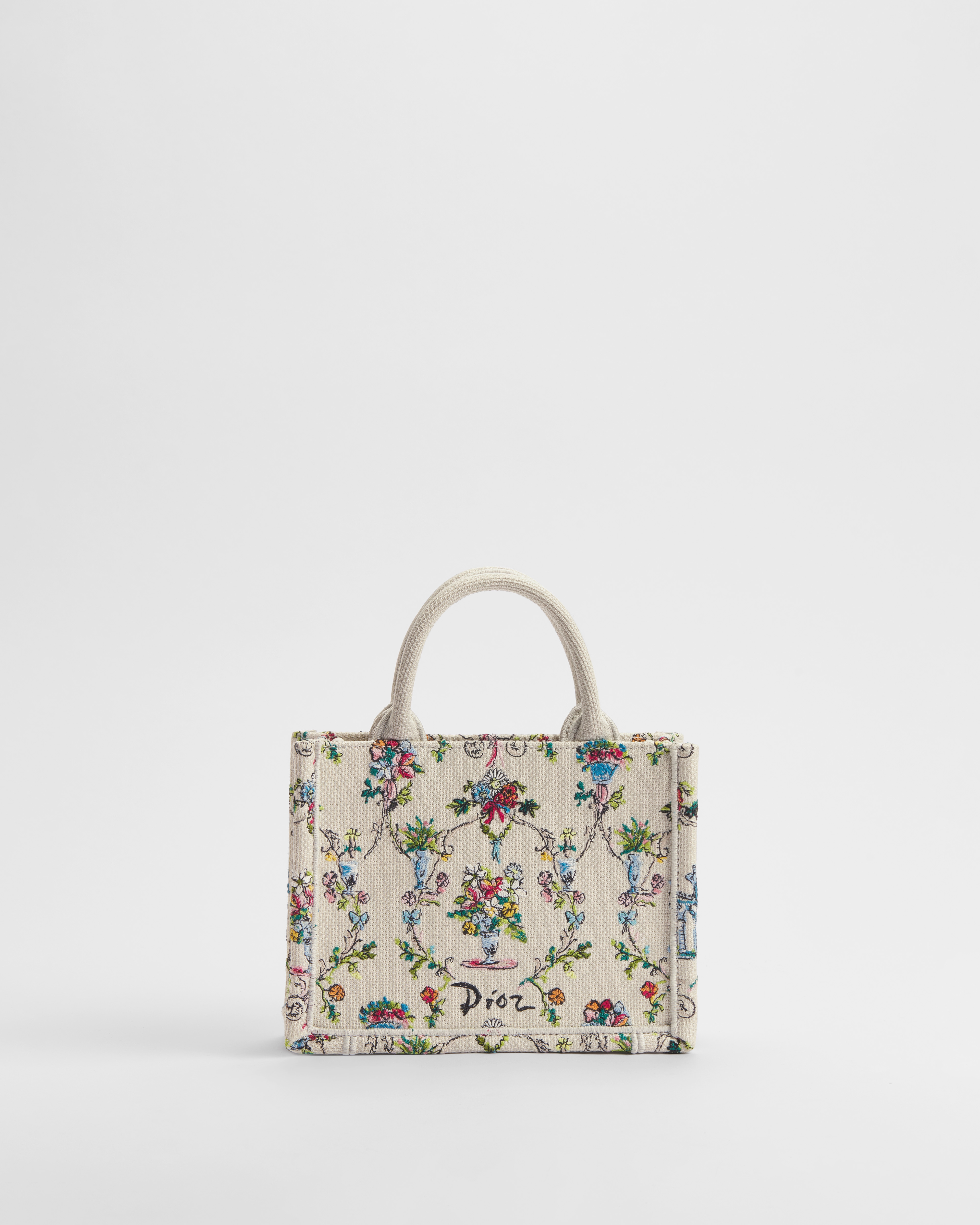 Bolsa Dior Book Tote Dioriviera míni com alça Bordado Dior Arabesque ...
