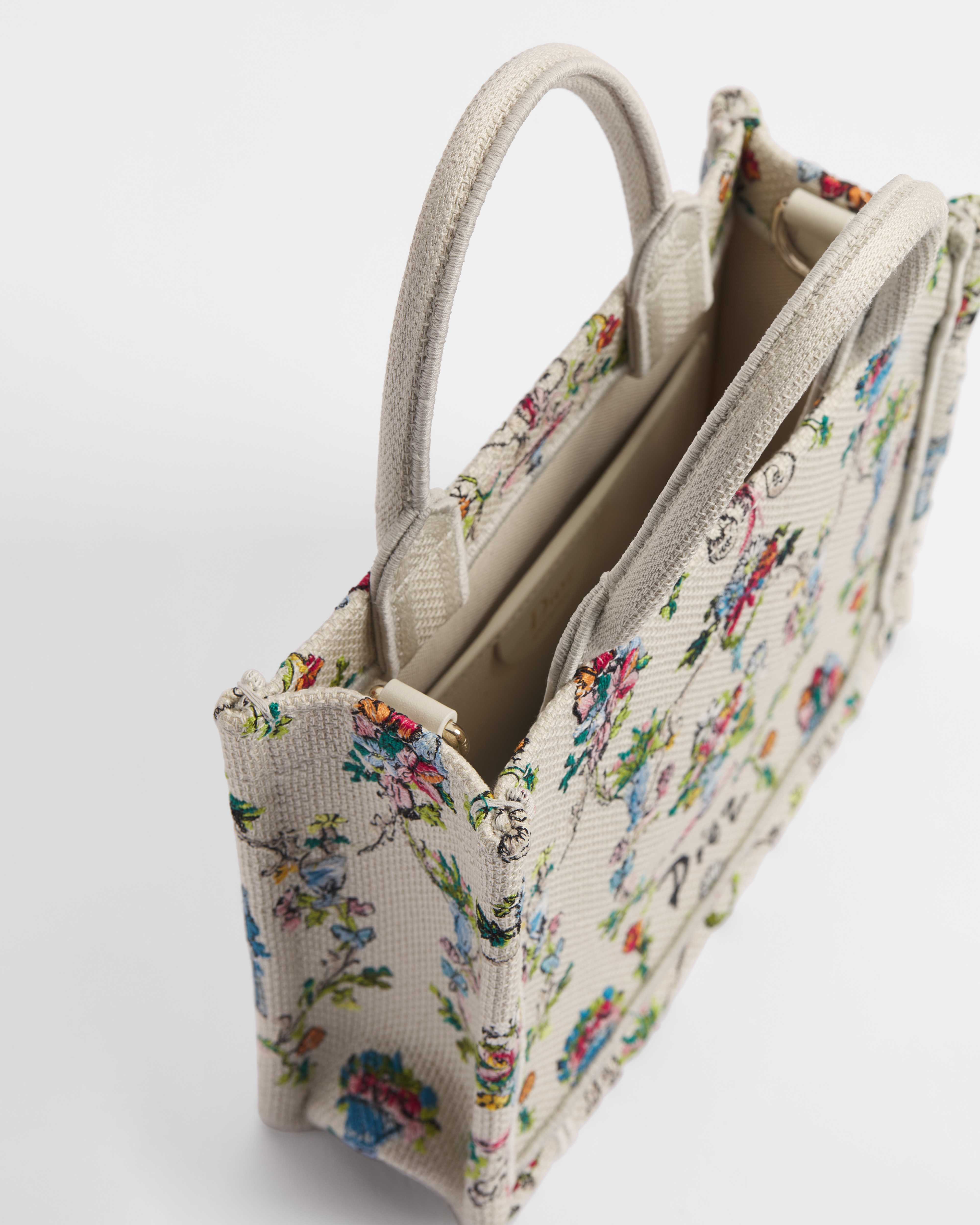 Bolsa Dior Book Tote Dioriviera míni com alça Bordado Dior Arabesque ...