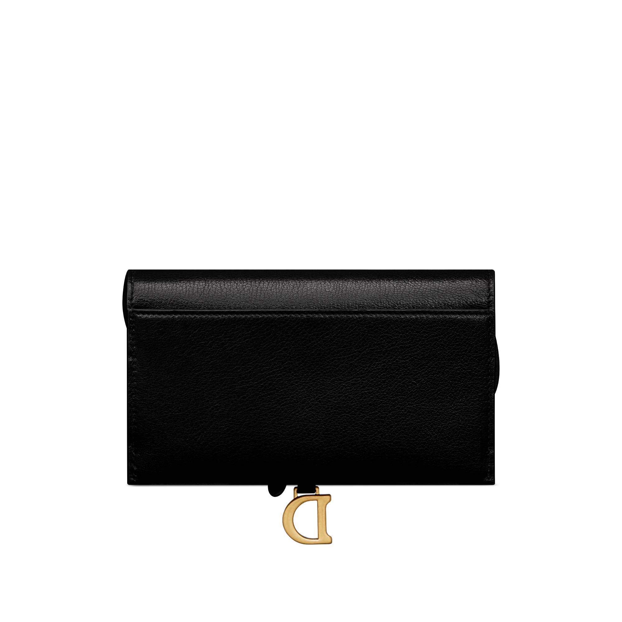 Small Saddle Pouch with Chain Black Goatskin | DIOR