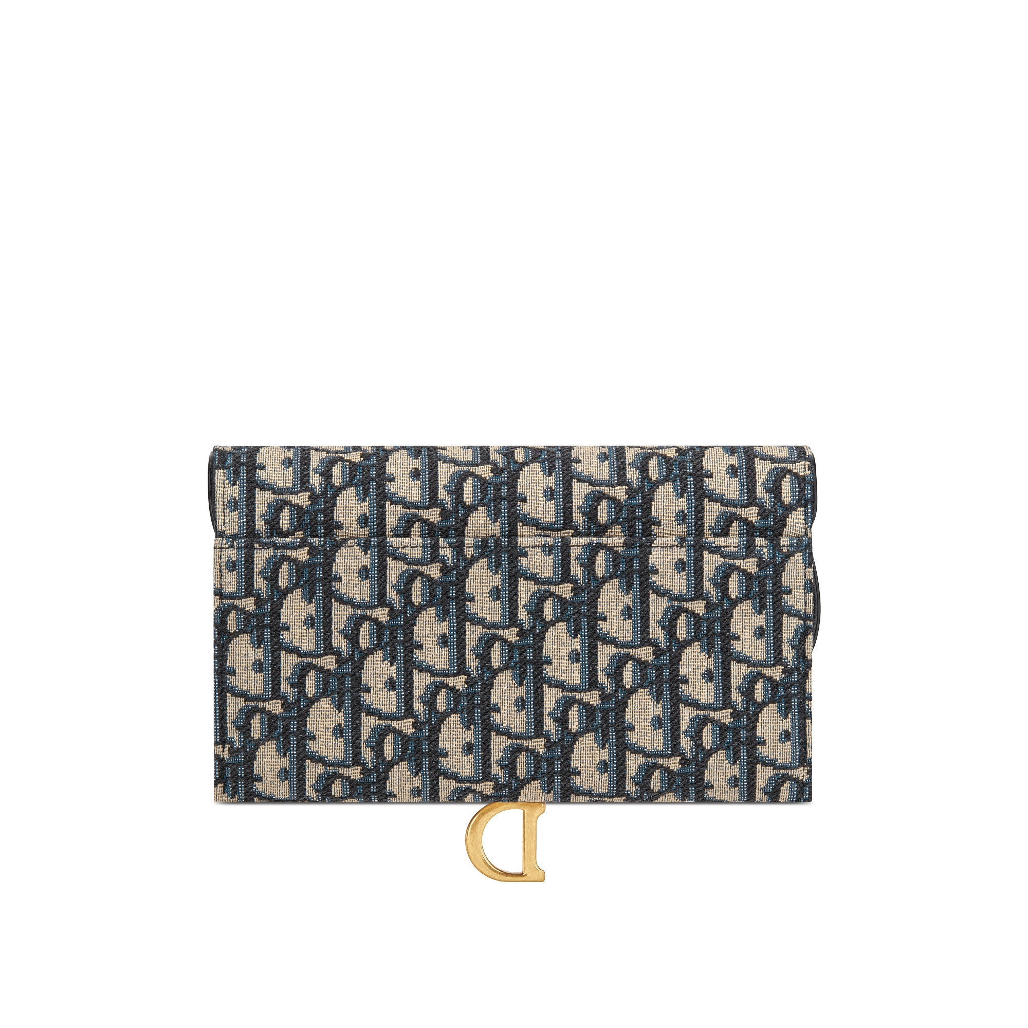 Small Saddle Pouch with Chain Blue Dior Oblique Jacquard | DIOR