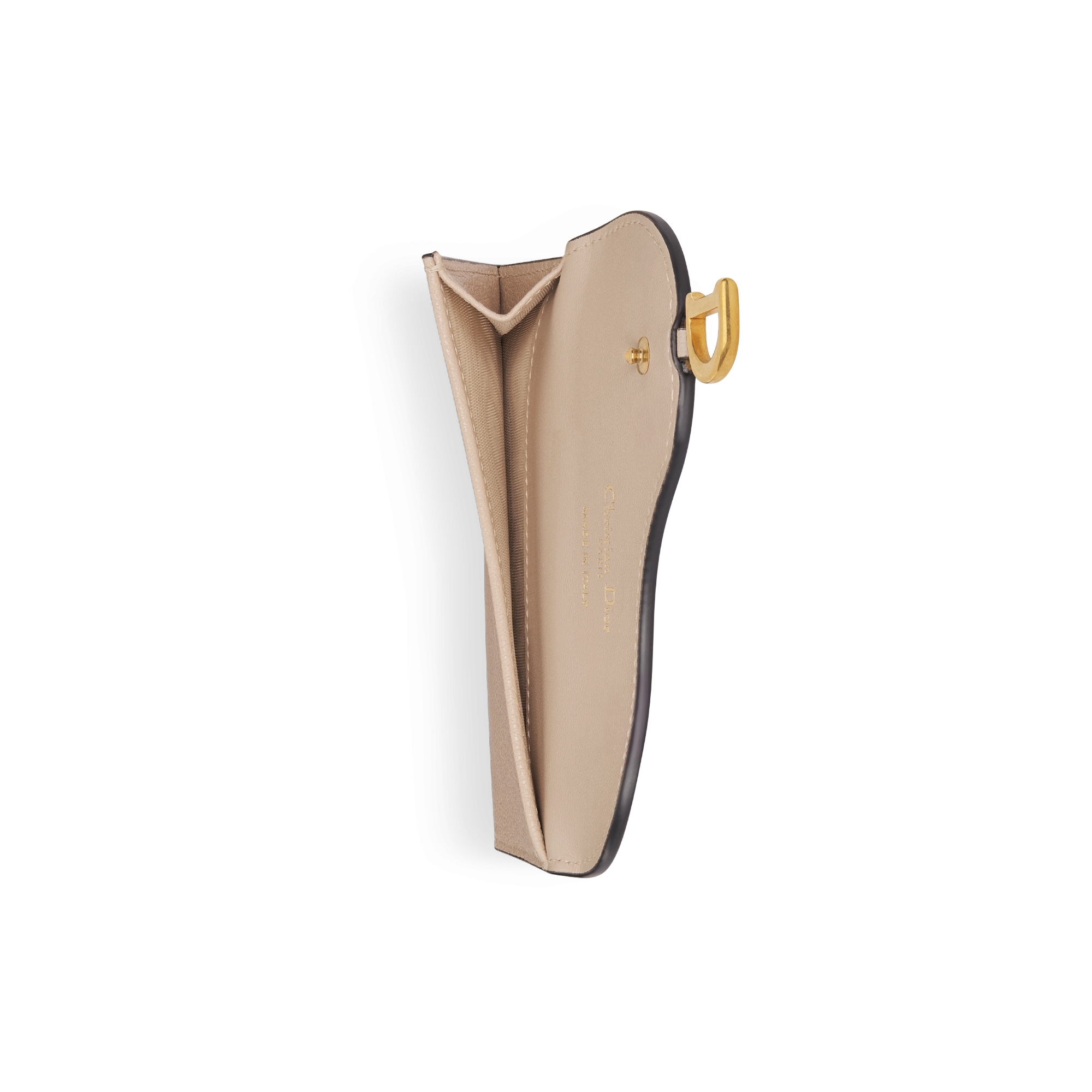 Saddle Cosmos Zipped Card Holder Powder Beige Goatskin | DIOR