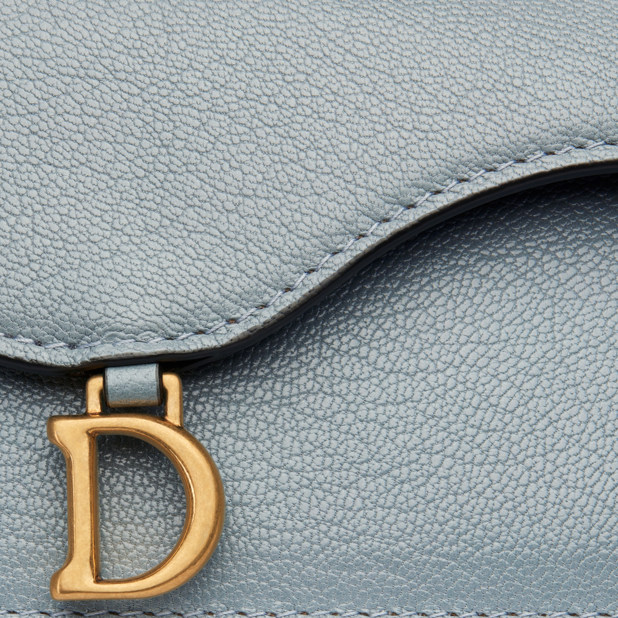 Saddle Cosmos Zipped Card Holder Cloud Blue Goatskin | DIOR