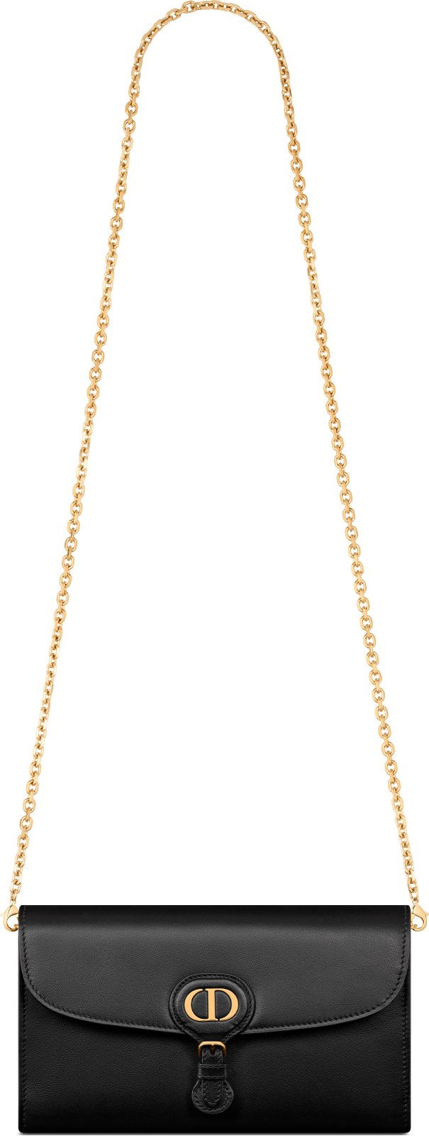 Dior Bobby Pouch with Chain Black Smooth Calfskin | DIOR