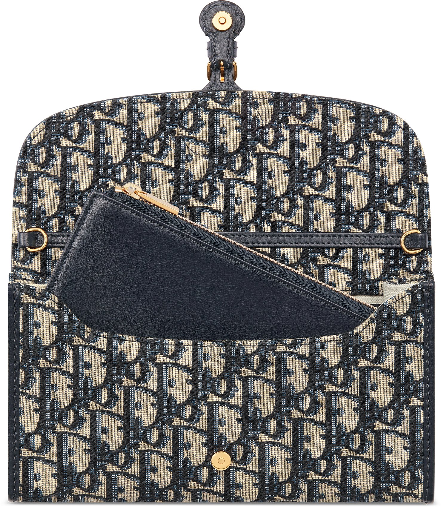 Dior Bobby Pouch with Chain Blue Dior Oblique Jacquard | DIOR