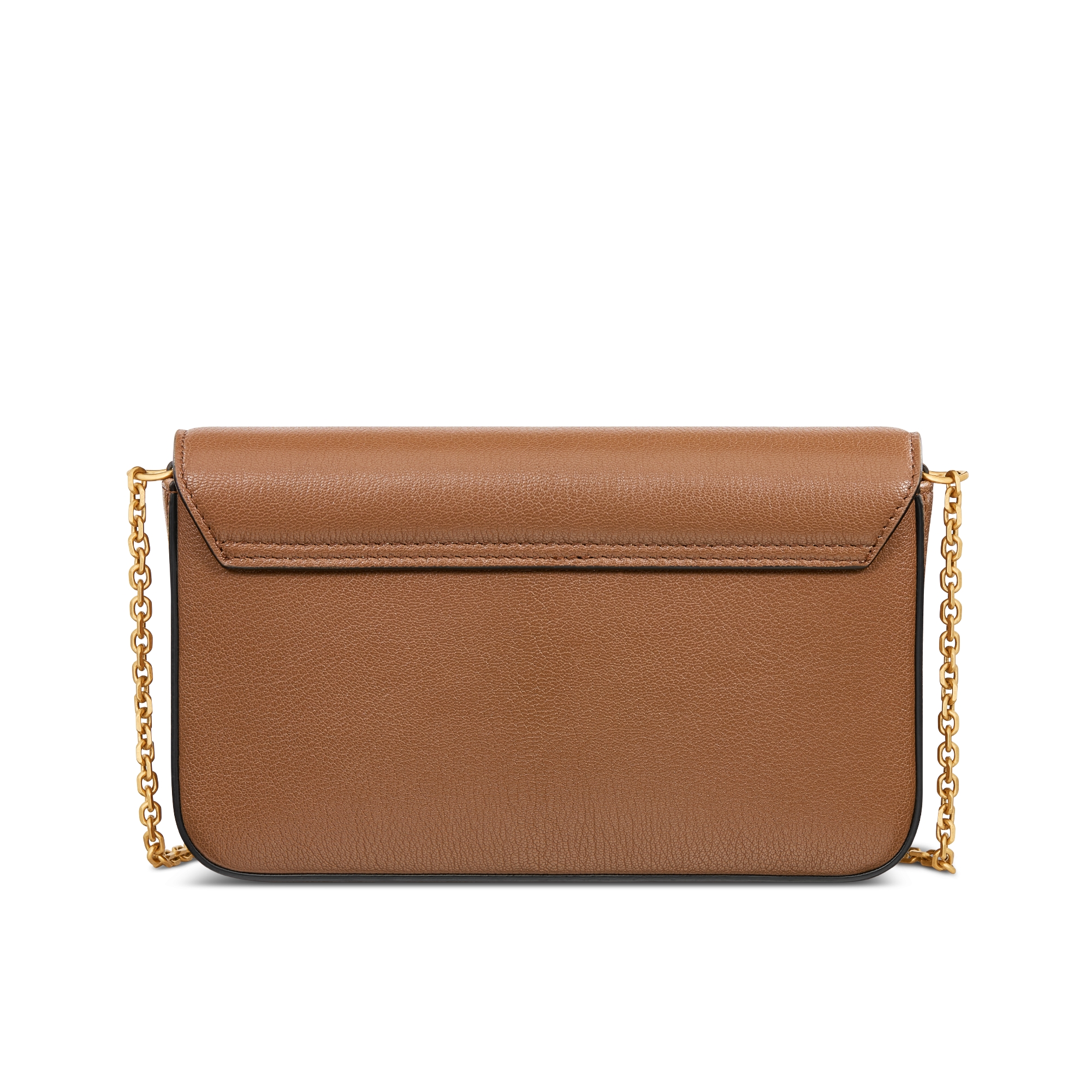 Medium Saddle Pouch with Chain Camel Goatskin | DIOR