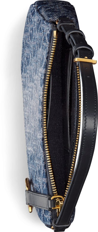 Saddle Rodeo Pouch Blue Denim Dior Oblique Jacquard | DIOR