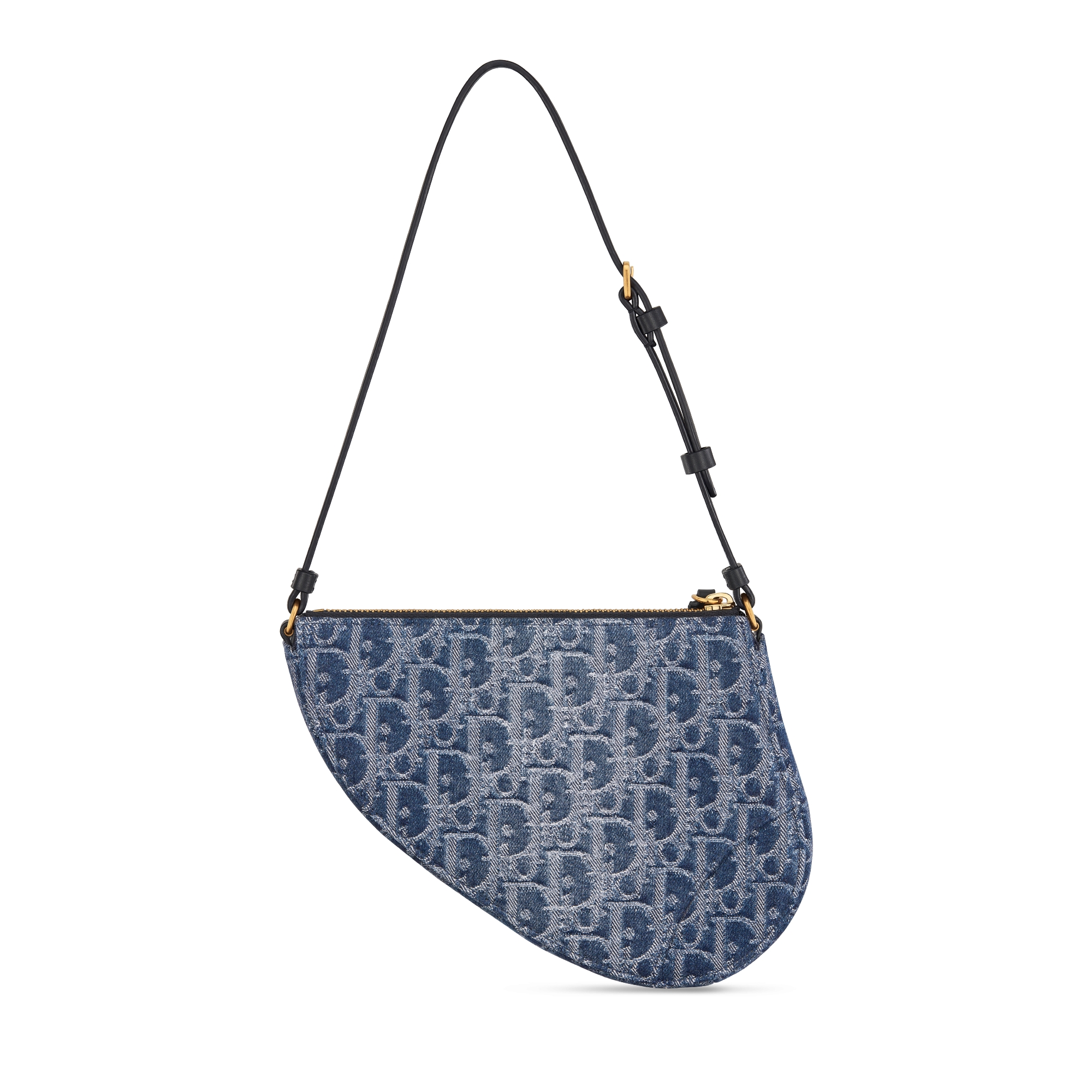 Saddle Rodeo Pouch Blue Denim Dior Oblique Jacquard | DIOR
