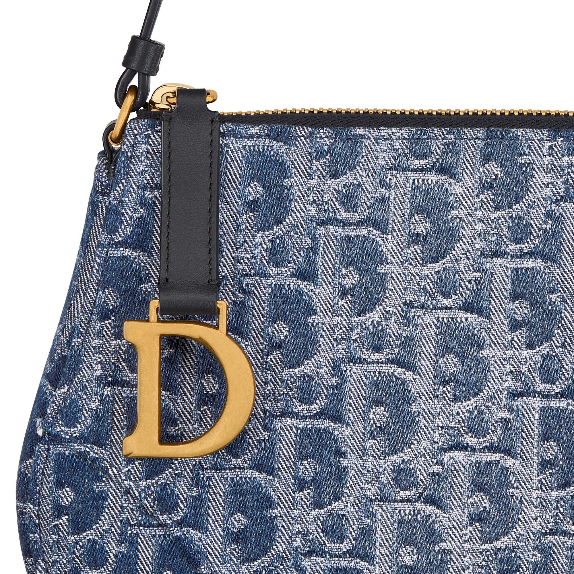 Saddle Rodeo Pouch Blue Denim Dior Oblique Jacquard | DIOR