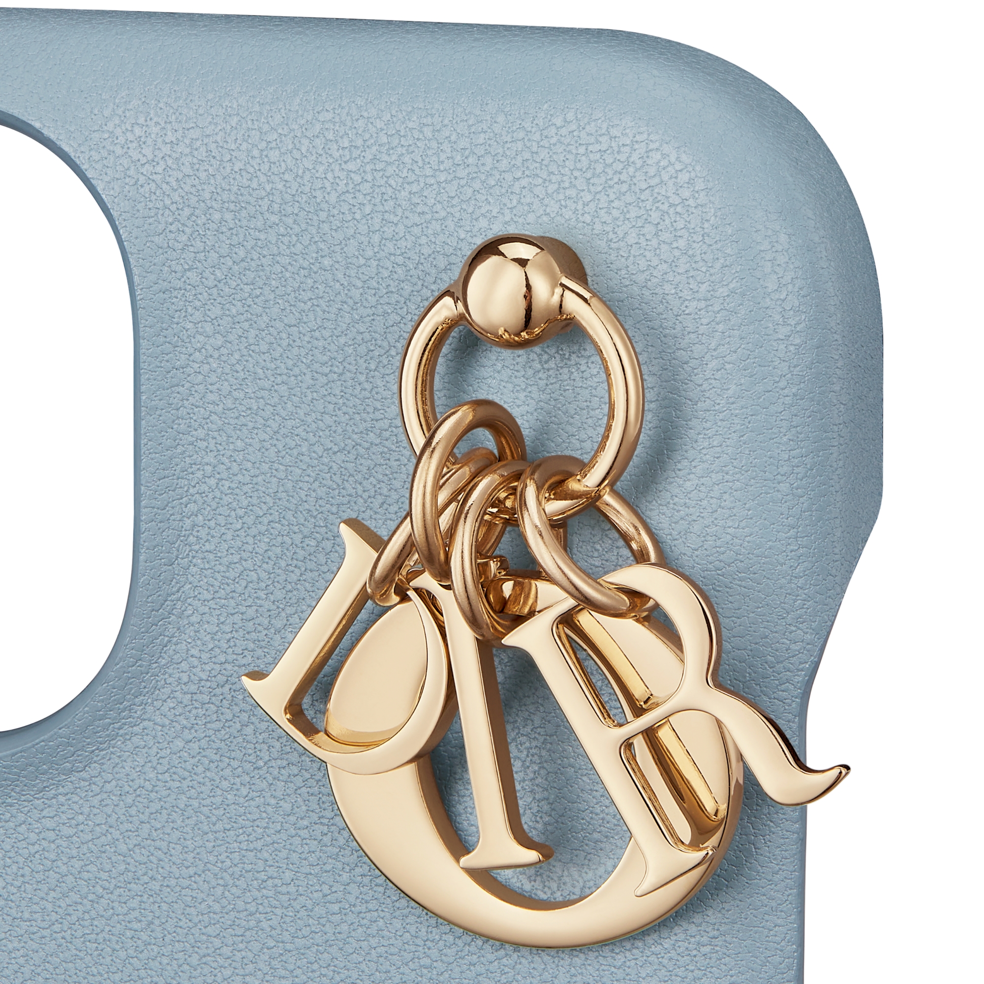 Lady Dior Cover for iPhone 15 Cloud Blue Cannage Lambskin | DIOR