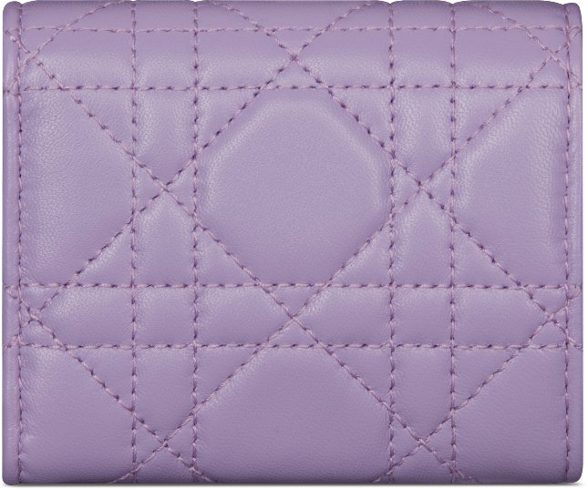 My Dior Hibiscus L-Zip Wallet Two-Tone Lilac and Pale Pink Cannage ...