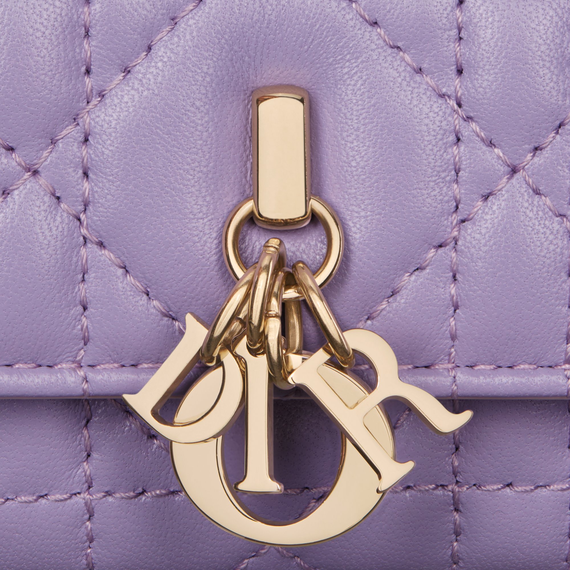 My Dior Hibiscus L-Zip Wallet Two-Tone Lilac and Pale Pink Cannage ...