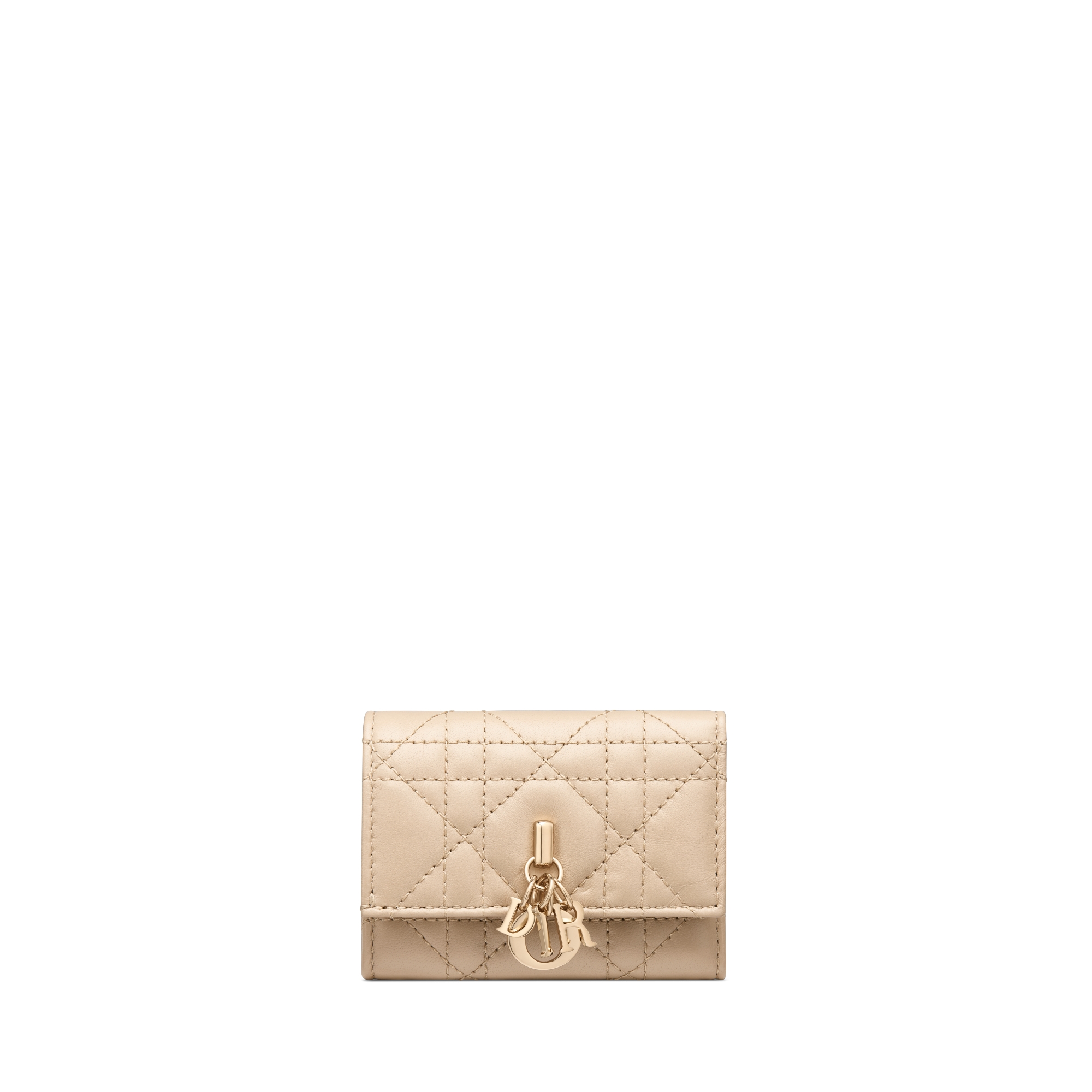 My Dior Veronia Wallet Powder Beige Cannage Lambskin | DIOR