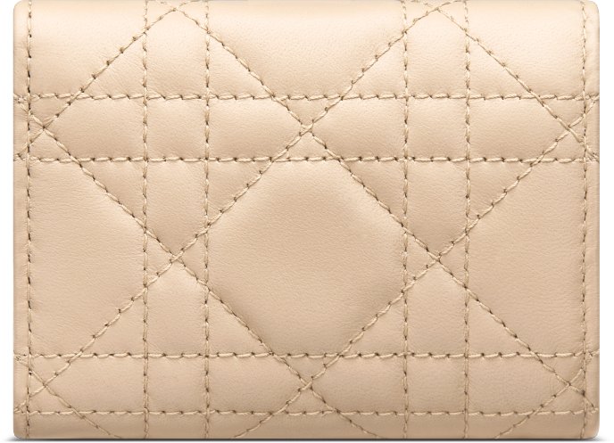 My Dior Veronia Wallet Powder Beige Cannage Lambskin | DIOR