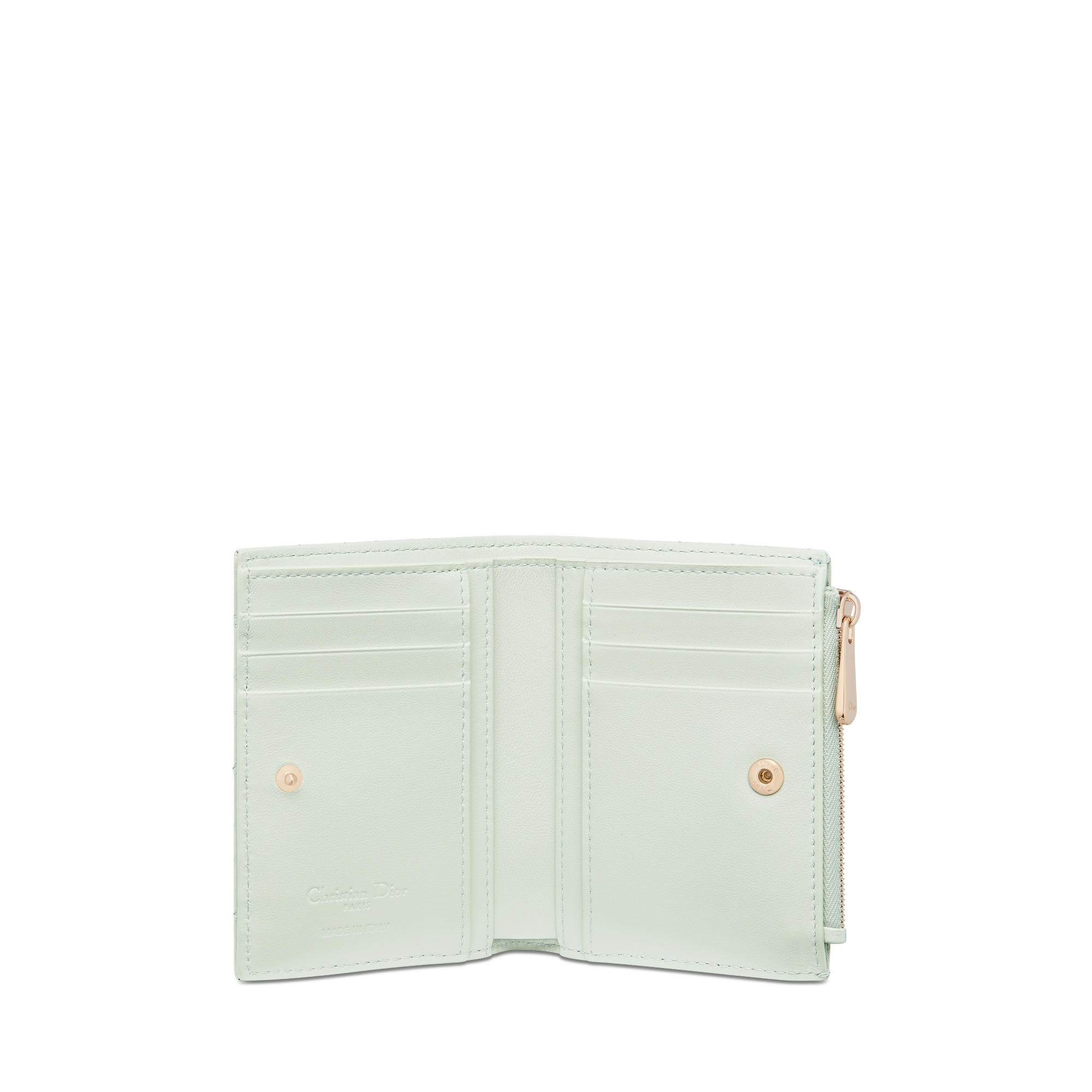 Lady Dior Dahlia Wallet Light Mint Green Cannage Lambskin | DIOR
