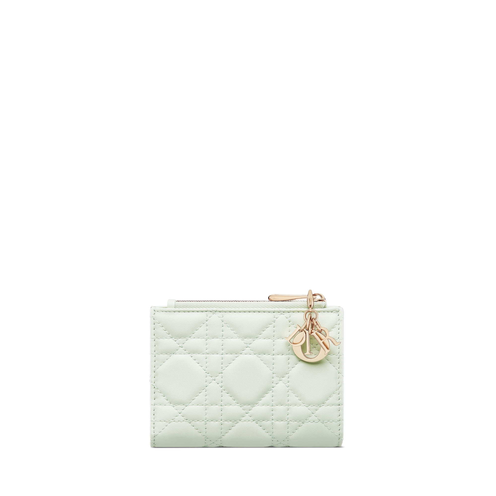 Lady Dior Dahlia Wallet Light Mint Green Cannage Lambskin | DIOR