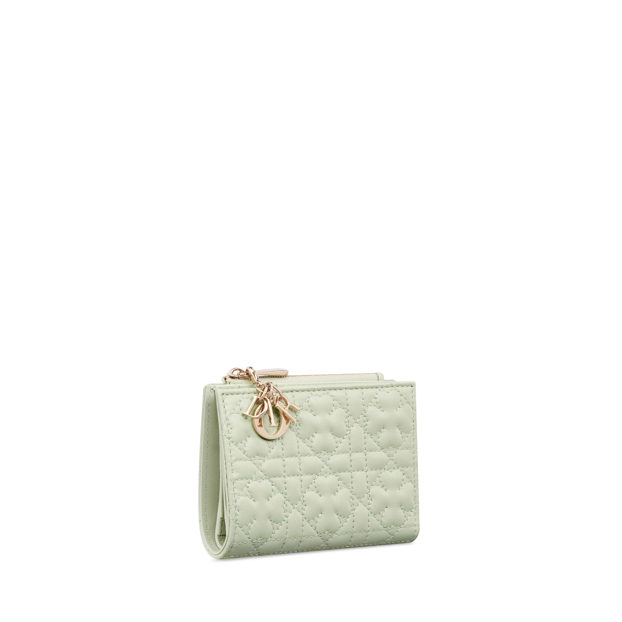 Dior Lucky Lady Dior Dahlia Wallet Lily of the Valley Green Cannage ...