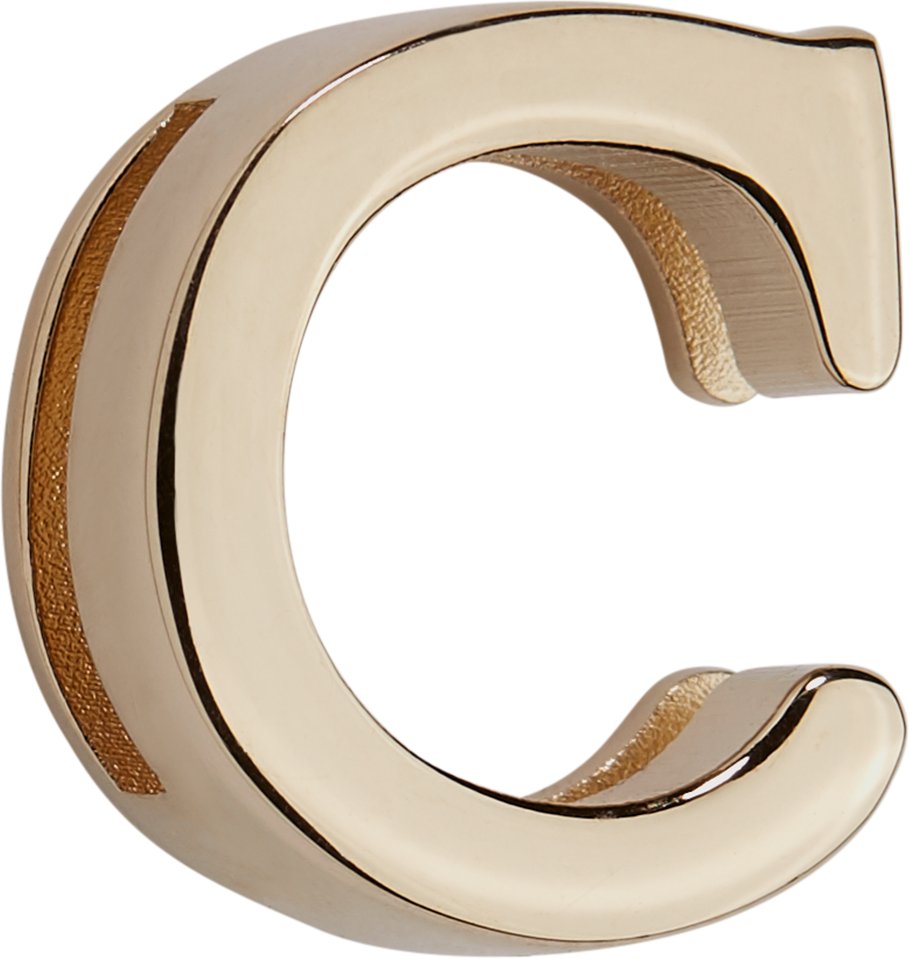 My ABCDior Letter 'C' Badge Pale Gold-Finish Metal | DIOR