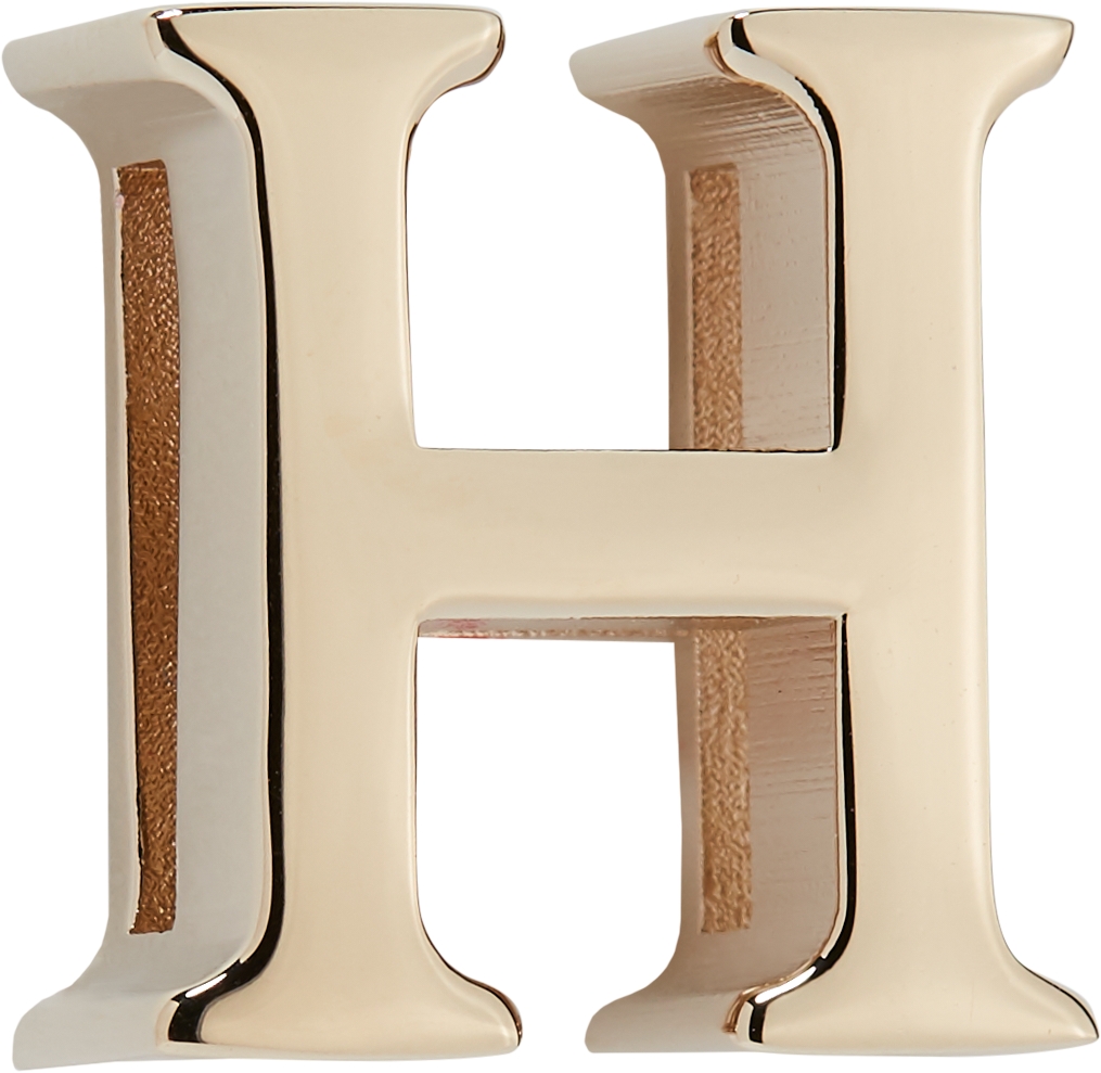 My ABCDior Letter 'H' Badge Pale Gold-Finish Metal | DIOR