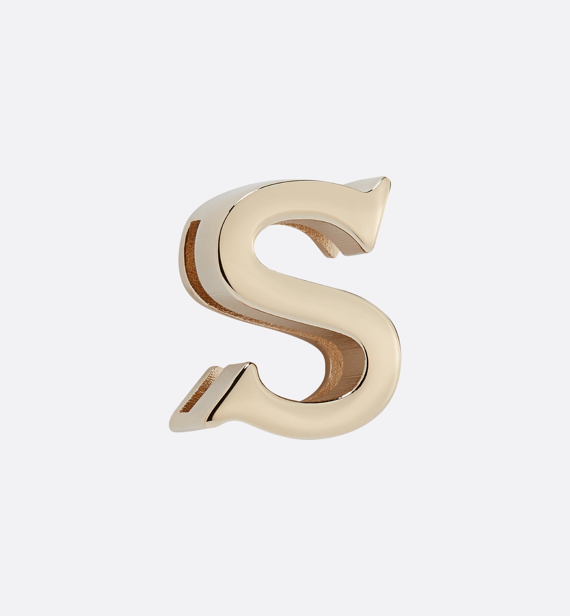 My ABCDior Letter 'S' Badge Pale Gold-Finish Metal | DIOR My ABCDior Letter 'S' Badge Pale Gold-Finish Metal | DIOR