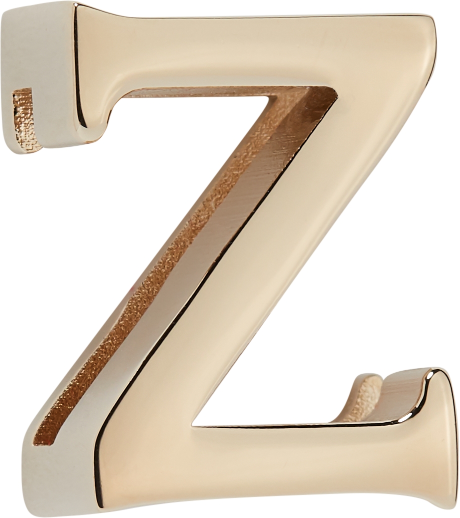 Insignia de la letra “Z” My ABCDior Metal con acabado dorado pálido | DIOR