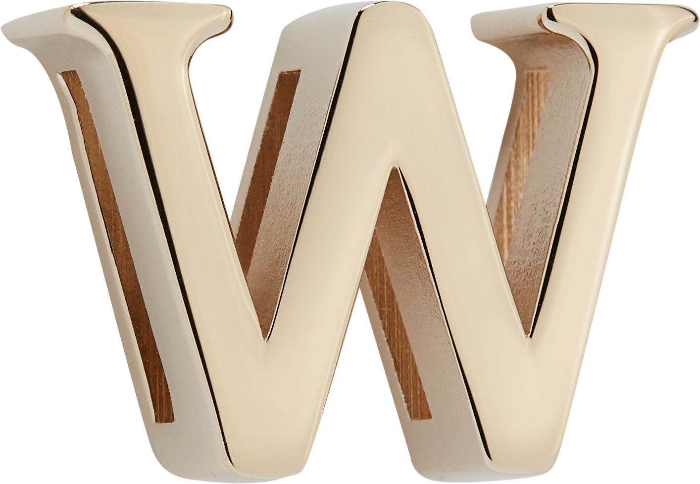 My ABCDior Letter 'W' Badge Pale Gold-Finish Metal | DIOR