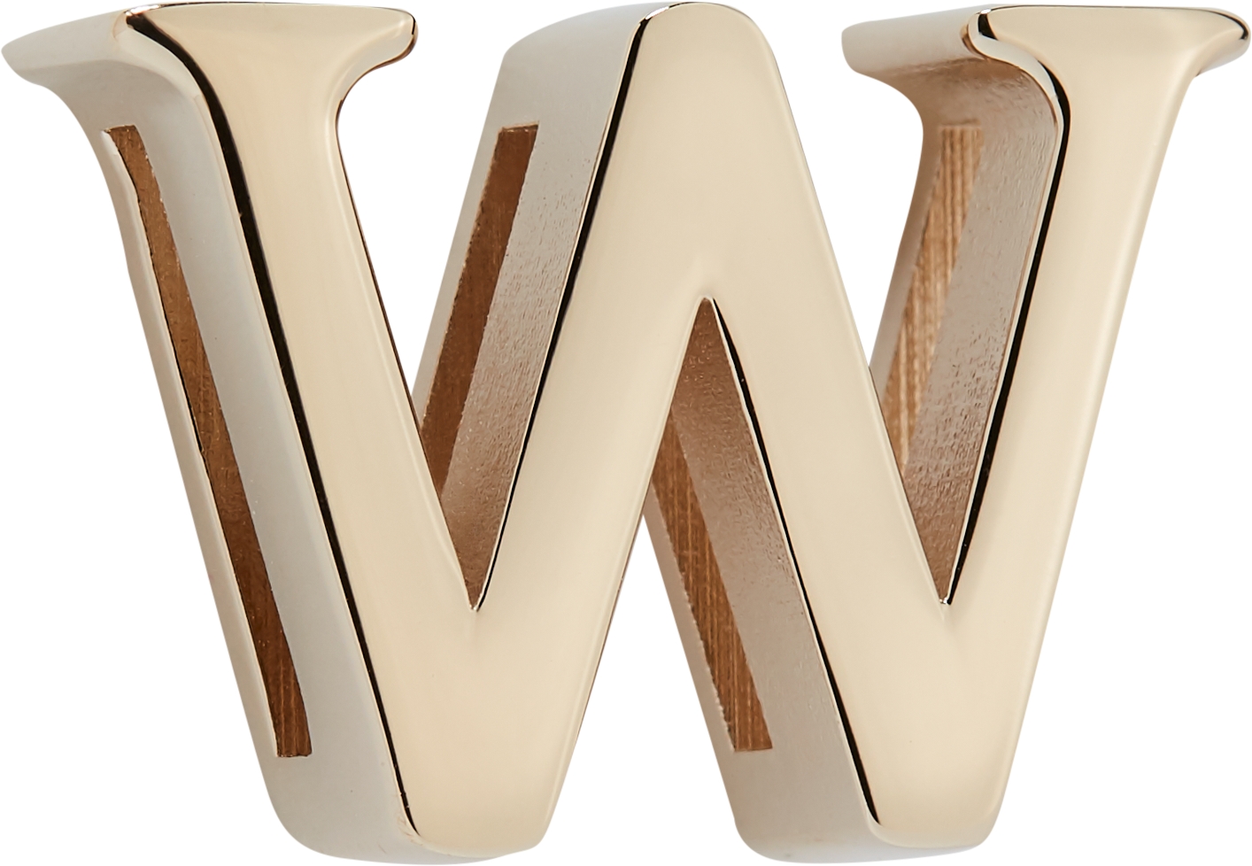 My ABCDior Letter 'W' Badge Pale Gold-Finish Metal | DIOR