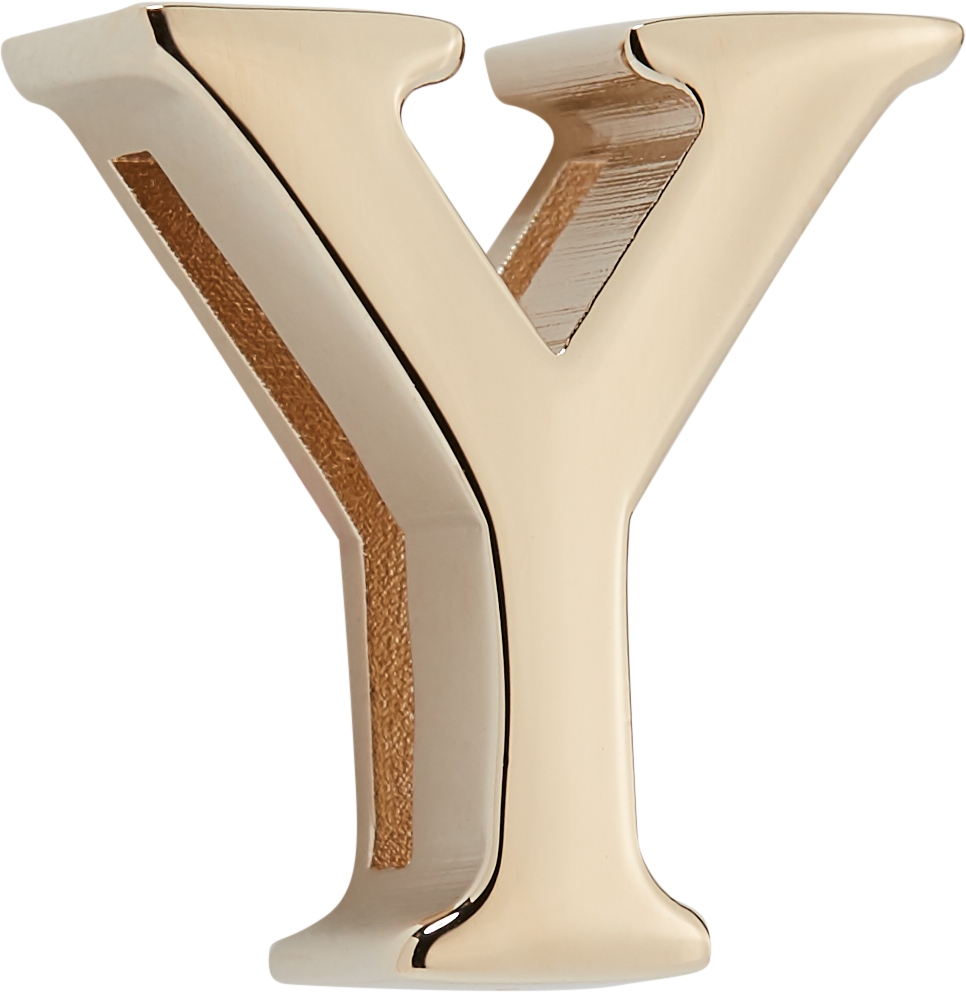 My ABCDior Letter 'Y' Badge Pale Gold-Finish Metal | DIOR
