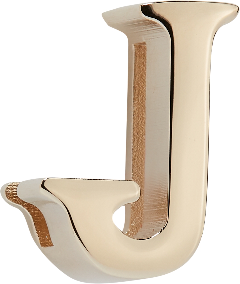 My ABCDior Letter 'J' Badge Pale Gold-Finish Metal | DIOR