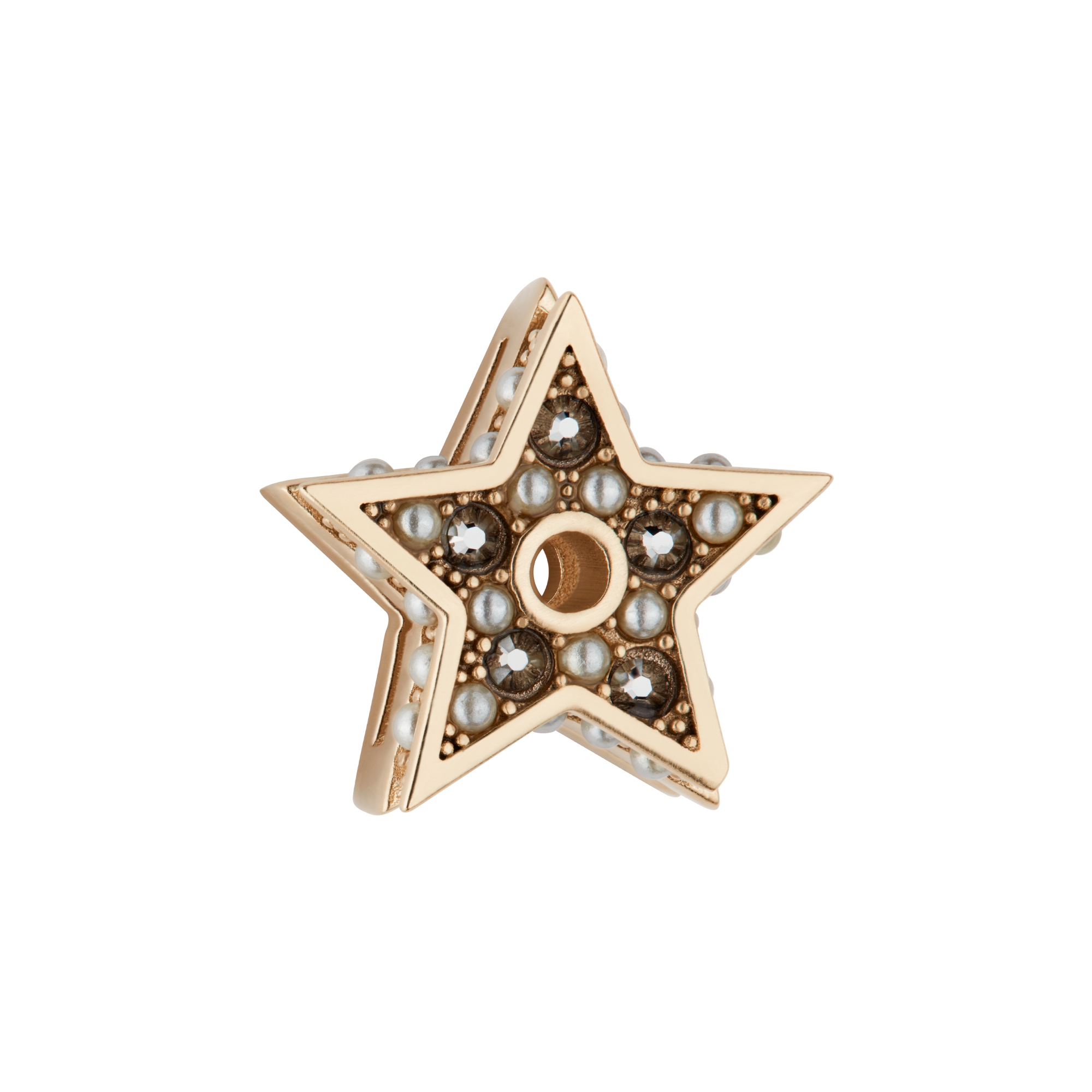 My ABCDior Star Badge Pale Gold-Finish Metal, White Resin Pearls and ...