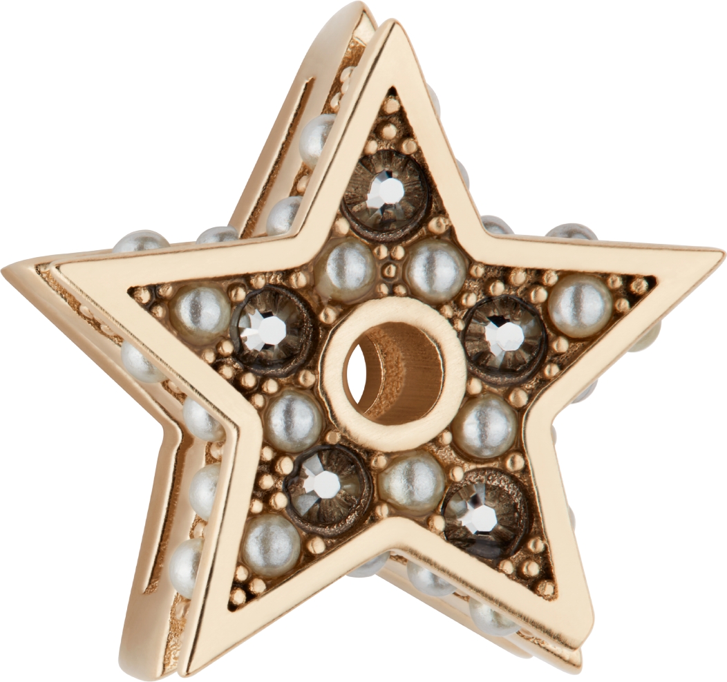 My ABCDior Star Badge Pale Gold-Finish Metal, White Resin Pearls and ...