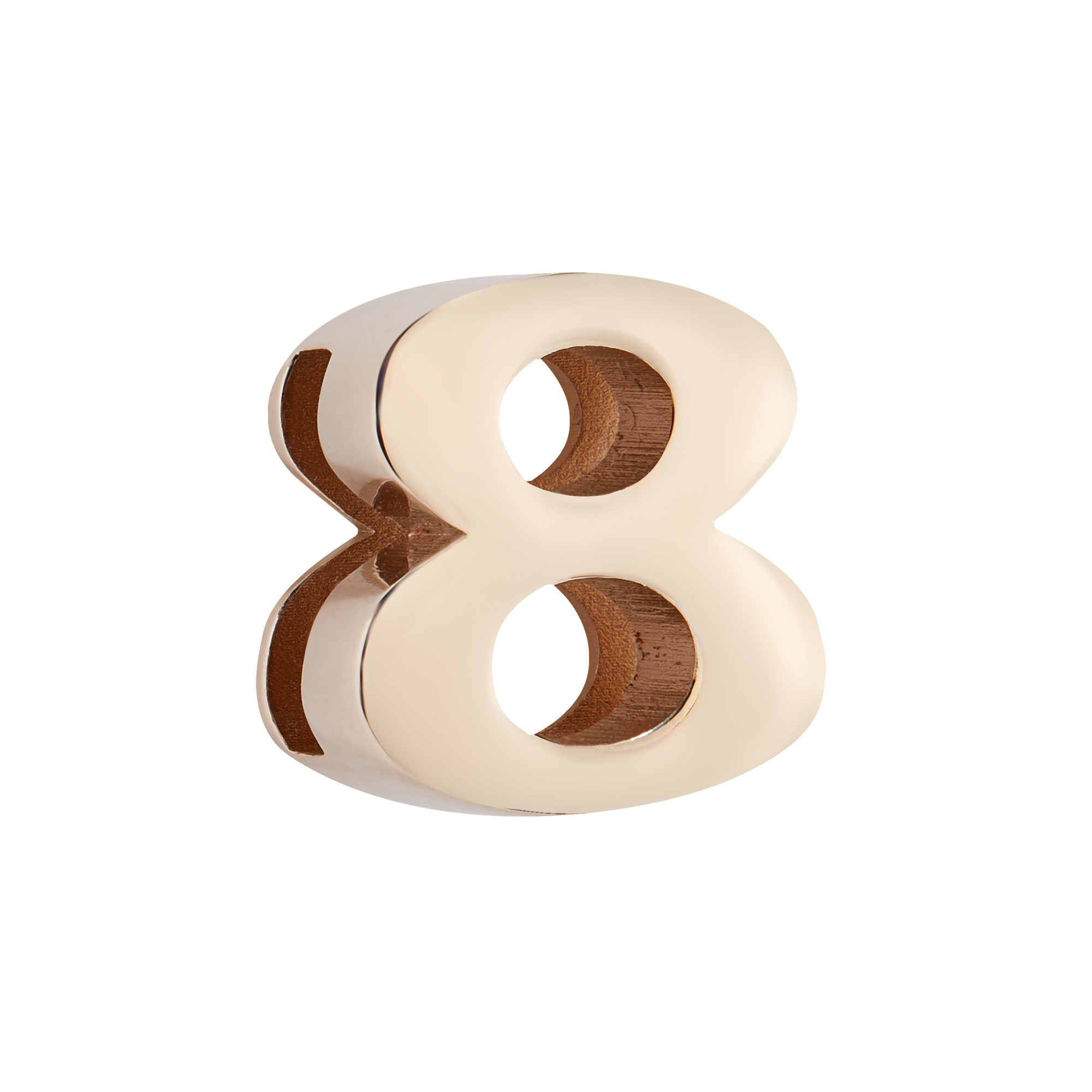 My ABCDior Number 8 Badge Pale Gold-Finish Metal | DIOR