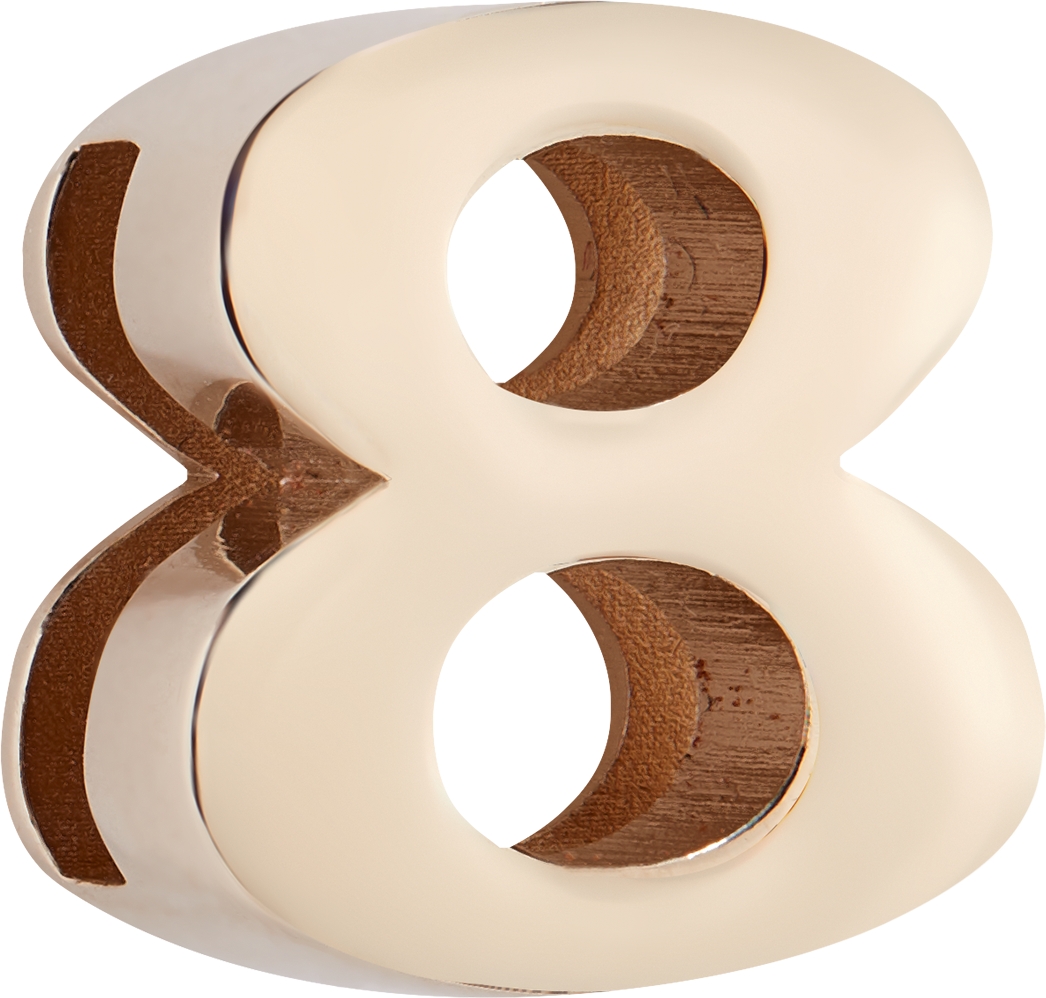 My ABCDior Badge mit Ziffer 8 Metall mit Hellgold-Finish | DIOR