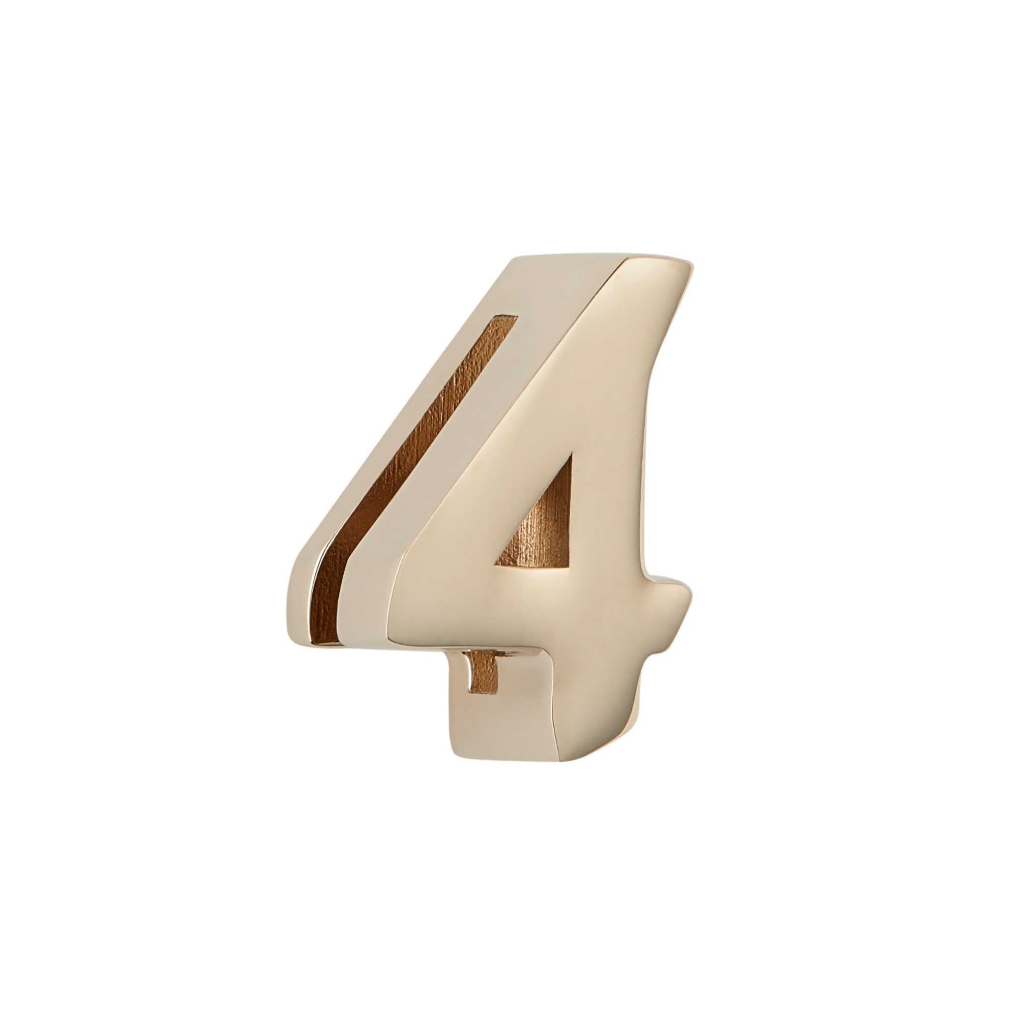 My ABCDior Number 4 Badge Pale Gold-Finish Metal | DIOR