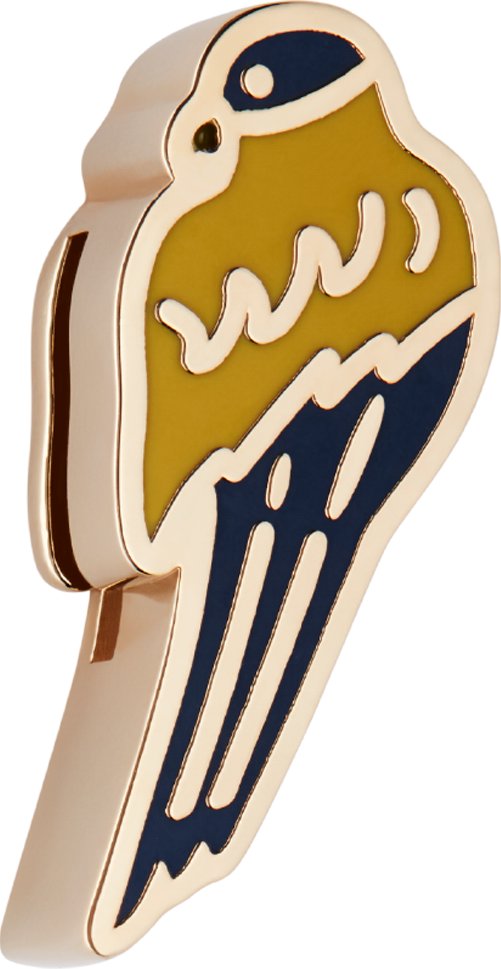 My ABCDior Bird Badge Pale Gold-Finish Metal and Multicolor Enamel | DIOR