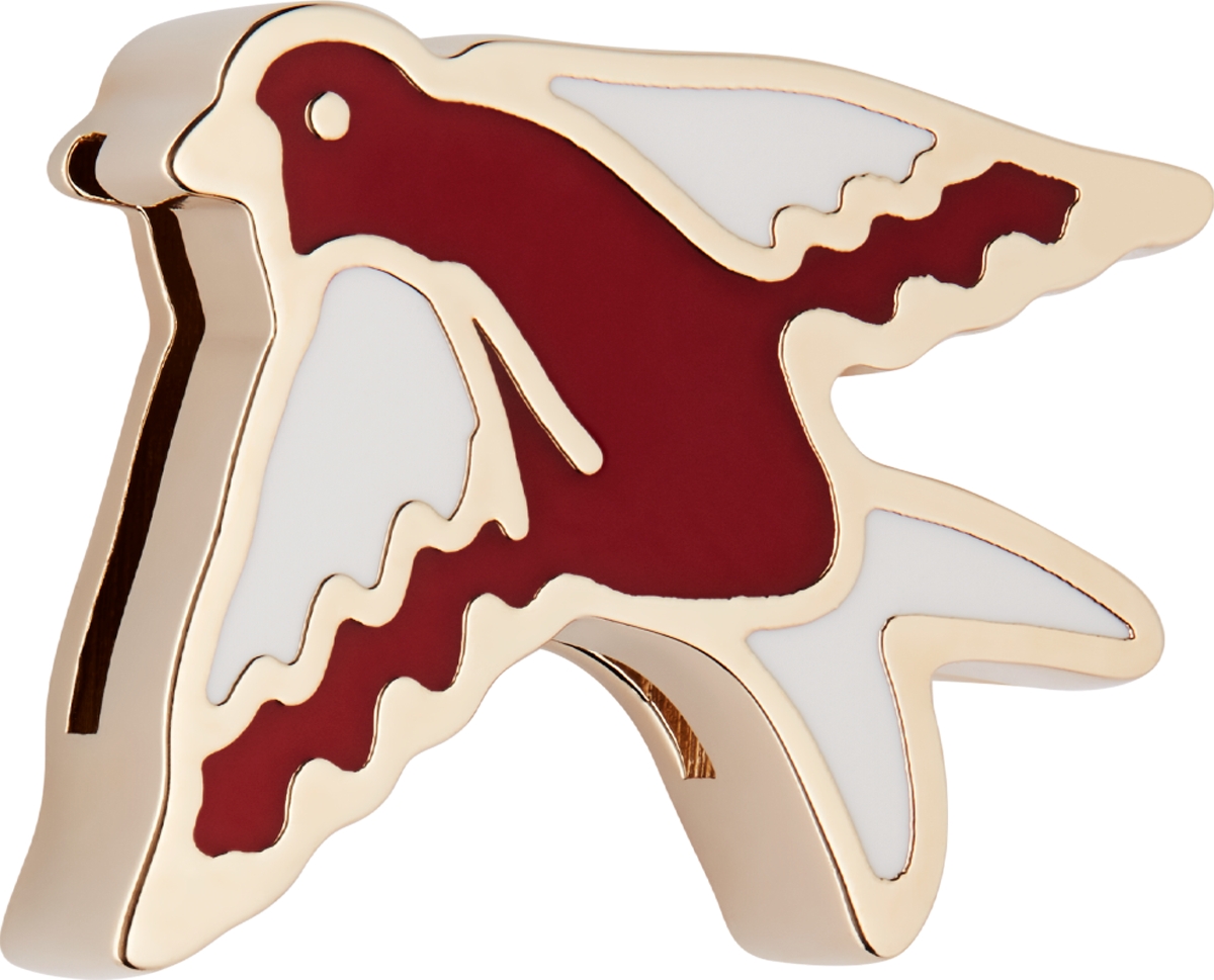 My ABCDior Bird Badge Pale Gold-Finish Metal and Multicolor Enamel | DIOR
