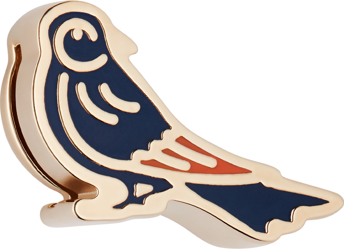 My ABCDior Bird Badge Pale Gold-Finish Metal and Multicolor Enamel | DIOR