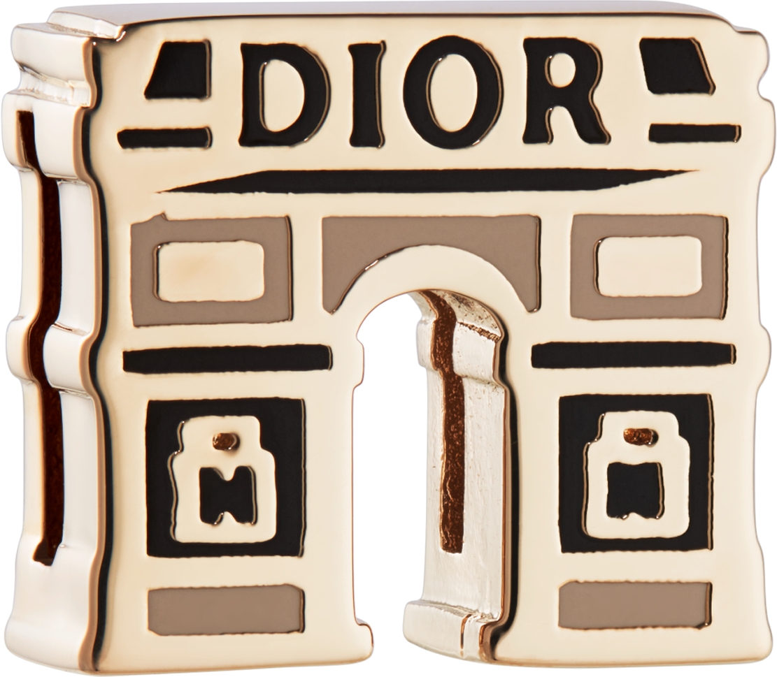 My ABCDior Arc de Triomphe Badge Metall mit hellem Gold-Finish und ...