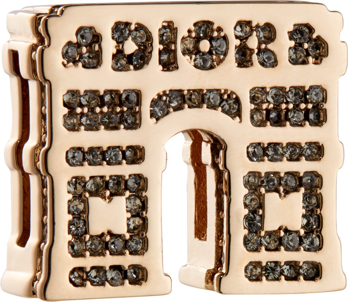 My ABCDior Arc de Triomphe Badge Pale Gold-Finish Metal and Black ...